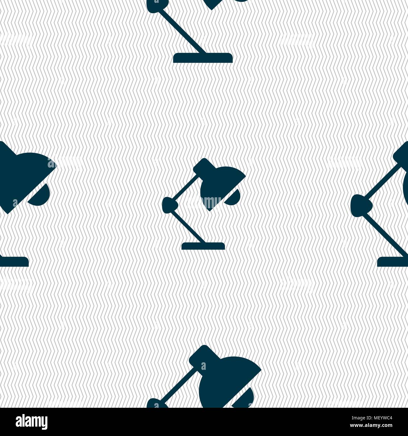 Reading-lamp and lighting, illumination icon sign. Seamless pattern ...