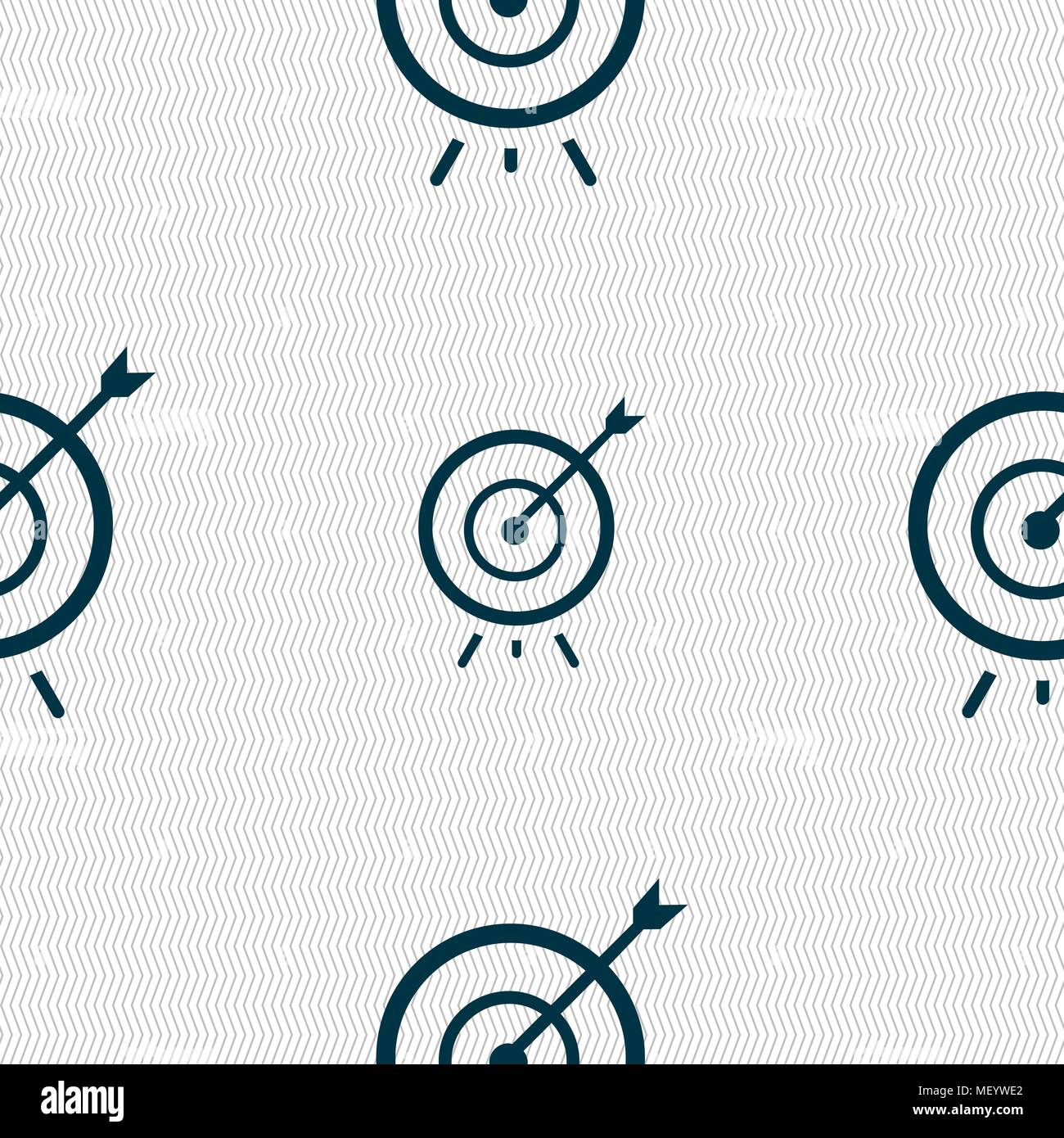 Target icon sign. Seamless pattern with geometric texture. Vector ...