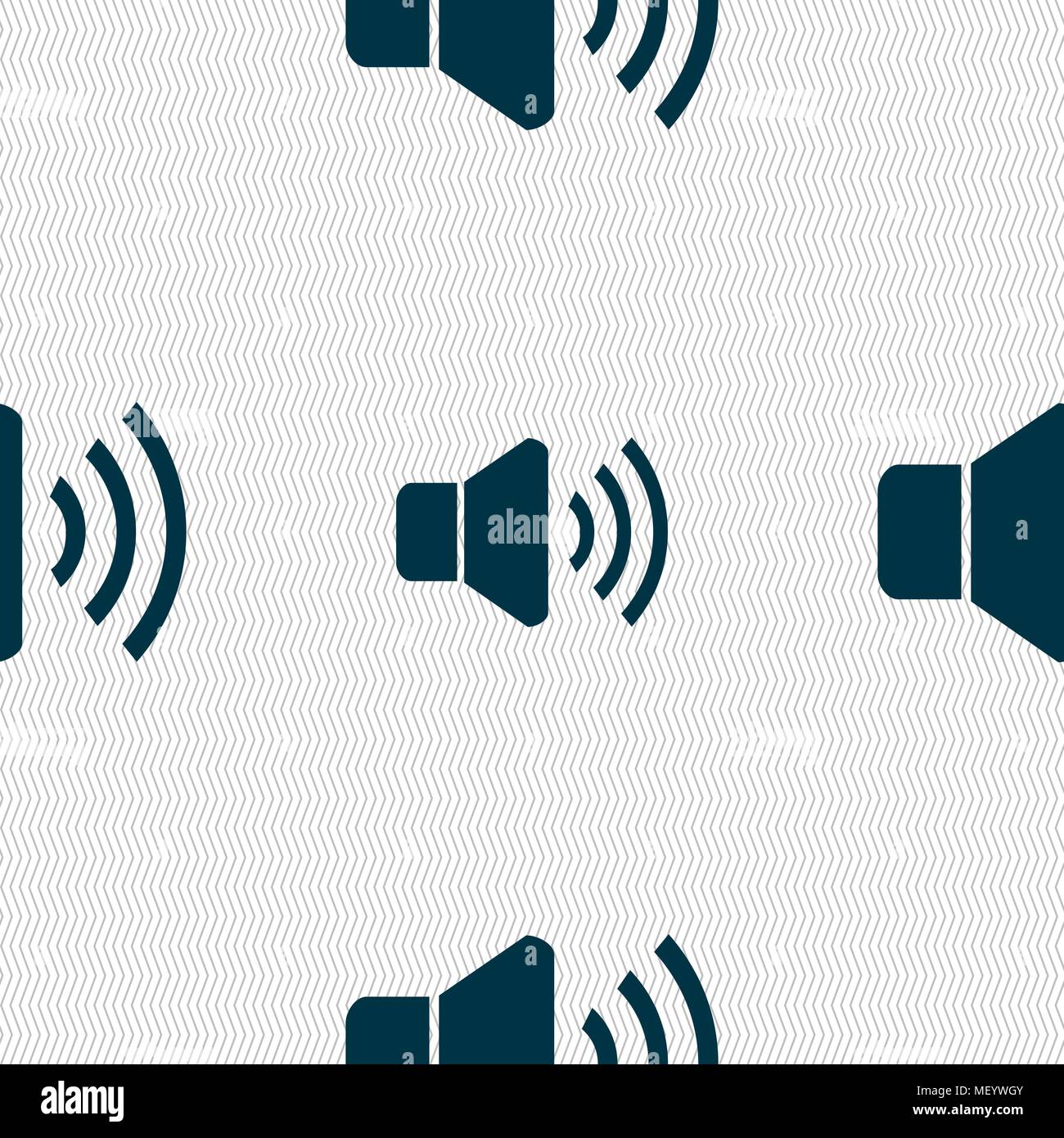 Speaker volume icon sign. Seamless pattern with geometric texture ...