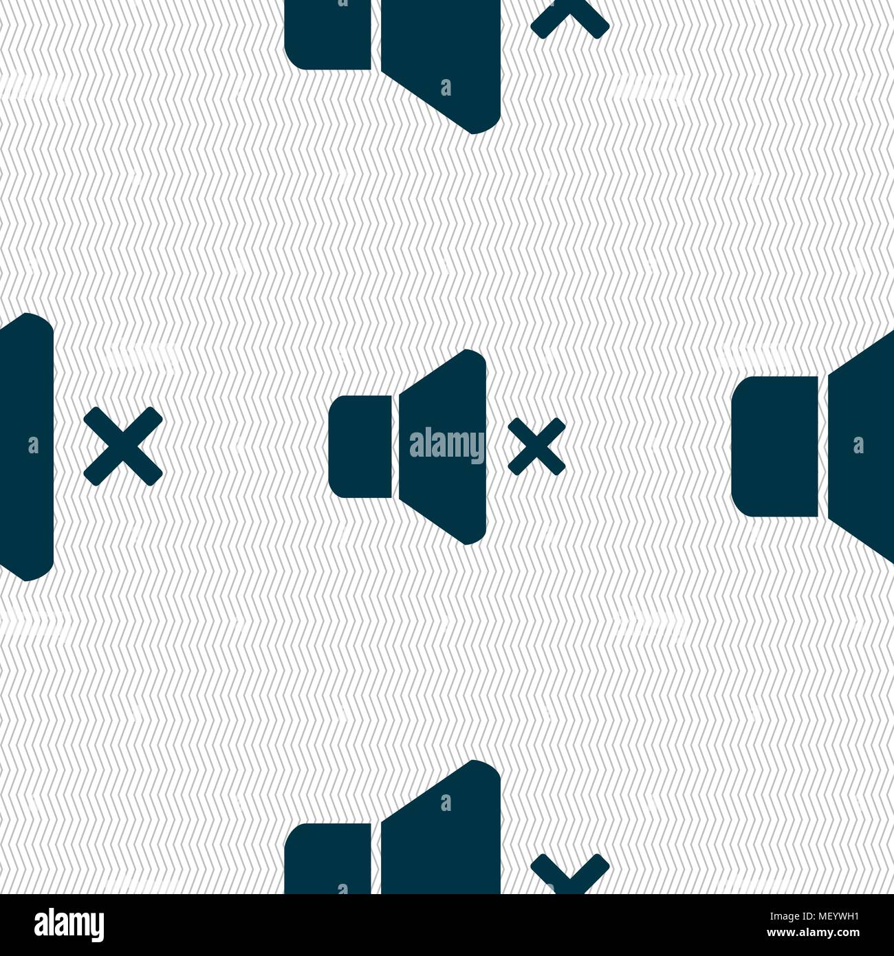 No Volume icon sign. Seamless pattern with geometric texture. Vector ...