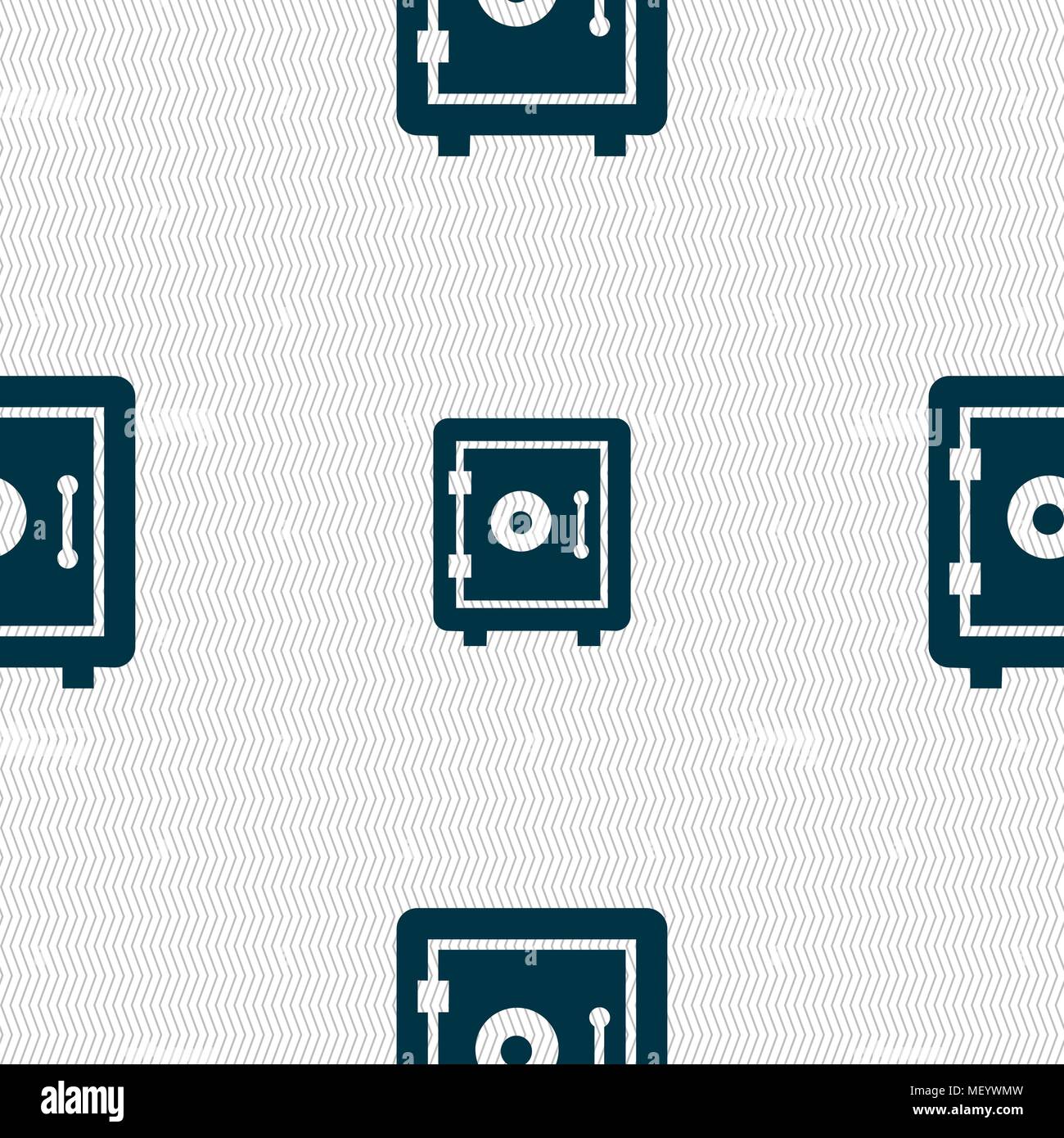 safe icon sign. Seamless pattern with geometric texture. Vector ...