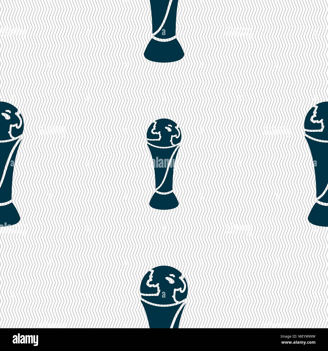 World cup icon sign. Seamless pattern with geometric texture. Vector ...
