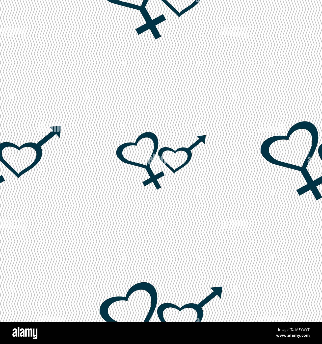 Male and female icon sign. Seamless pattern with geometric texture ...