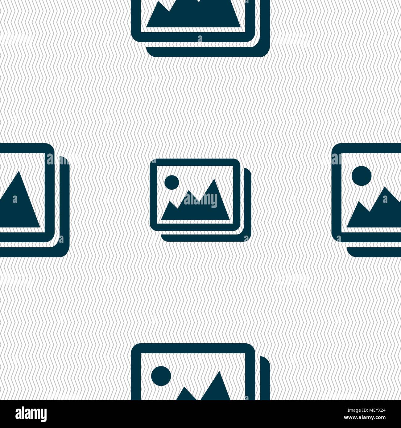 images, jpeg, photograph icon sign. Seamless pattern with geometric texture. Vector illustration ...