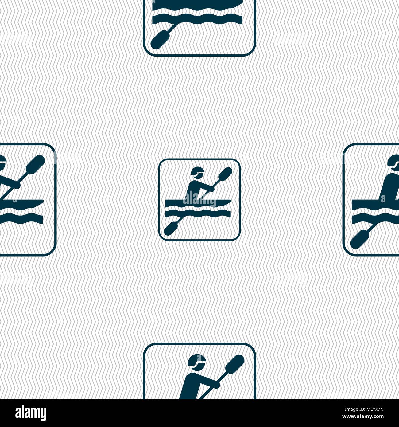 canoeing sign. Seamless pattern with geometric texture. Vector ...