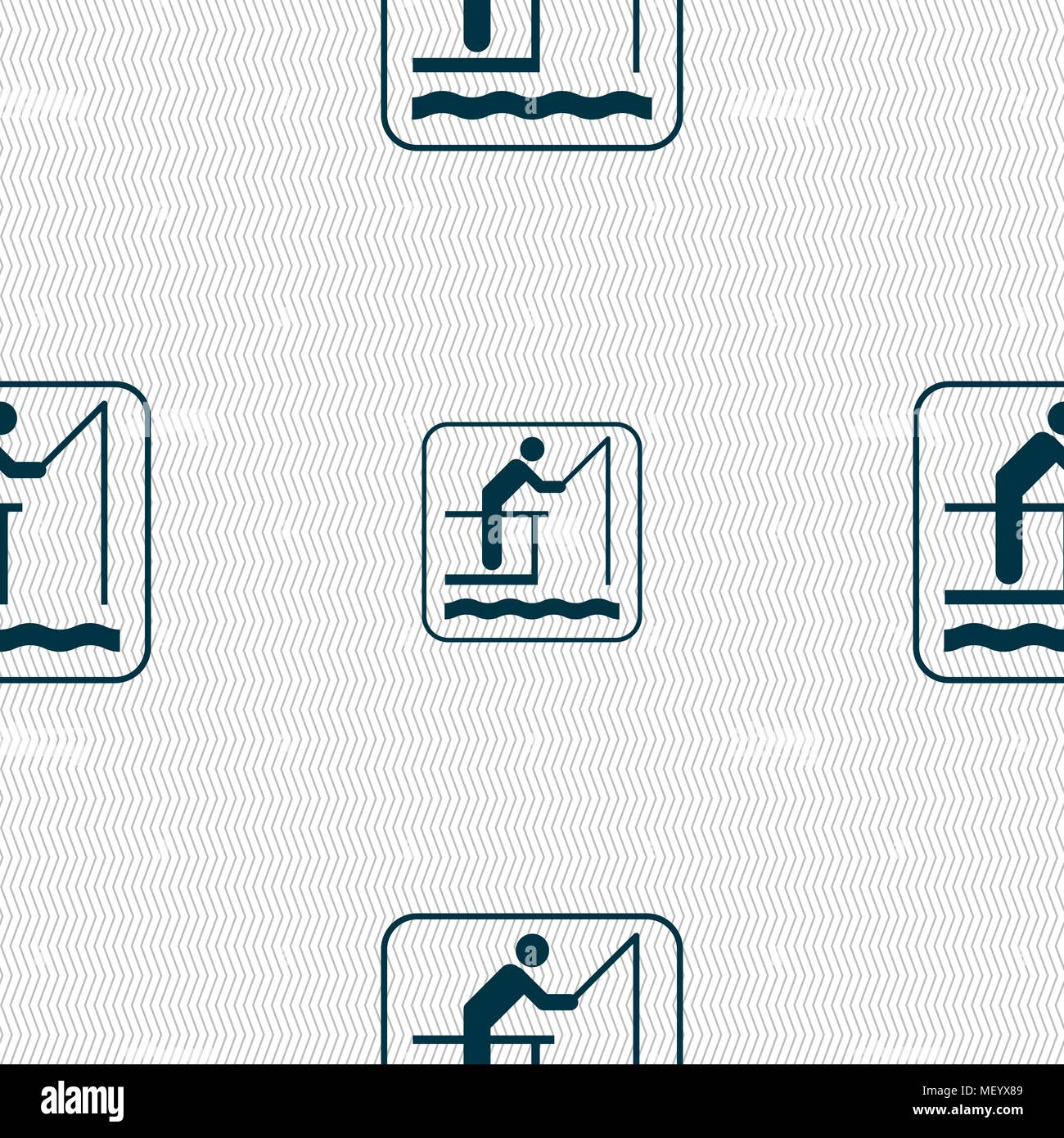 fishing sign. Seamless pattern with geometric texture. Vector ...