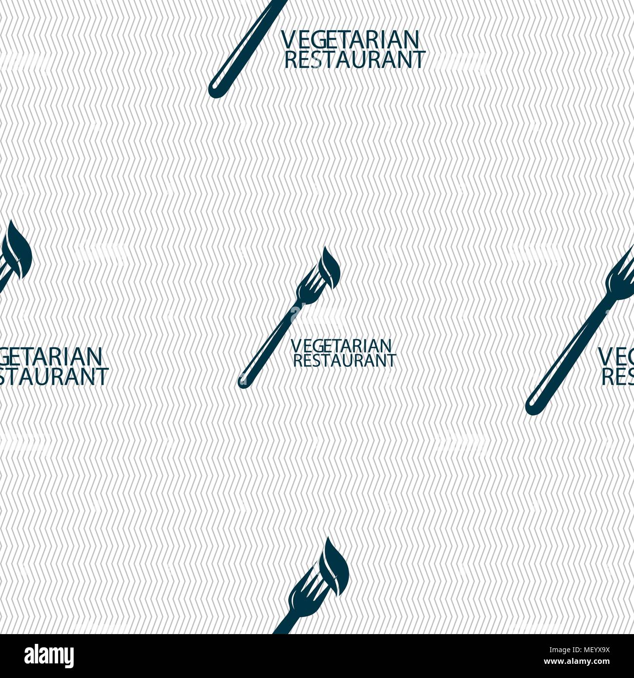 vegetarian restaurant sign. Seamless pattern with geometric texture ...