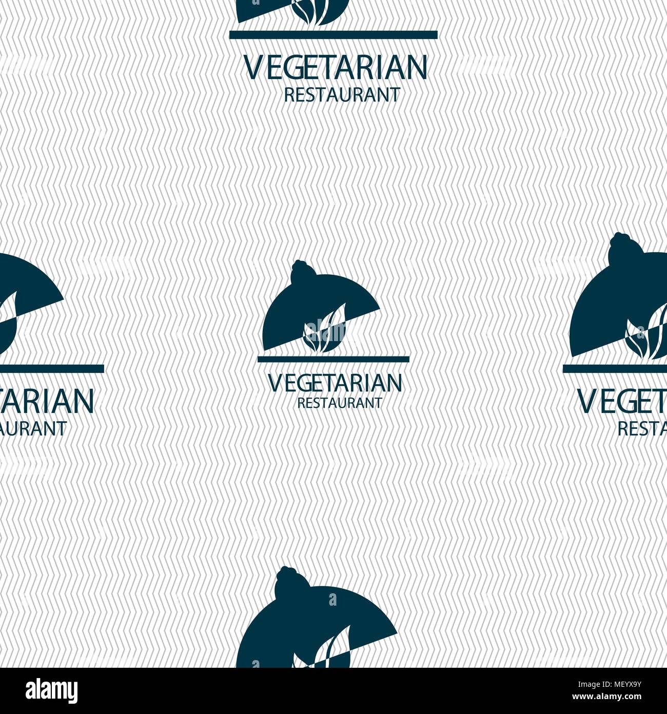 vegetarian restaurant sign. Seamless pattern with geometric texture ...