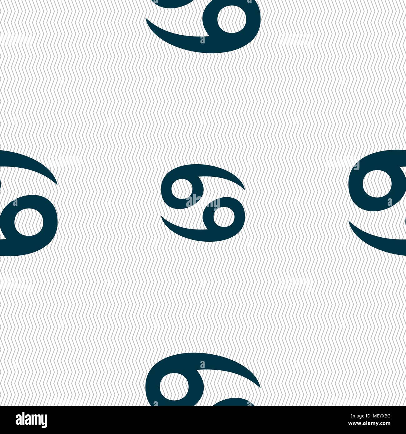 zodiac Cancer sign. Seamless pattern with geometric texture. Vector ...