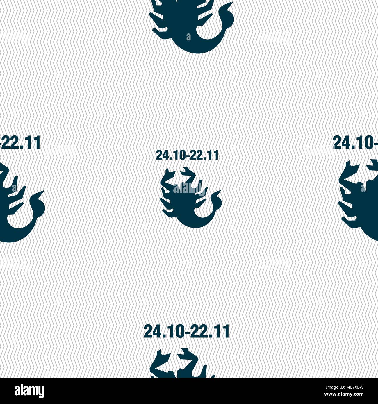 Scorpio sign. Seamless pattern with geometric texture. Vector ...