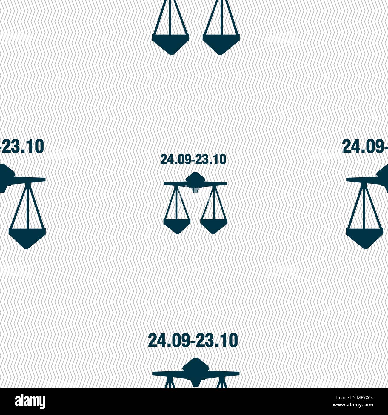 Decorative Zodiac Libra sign. Seamless pattern with geometric texture ...