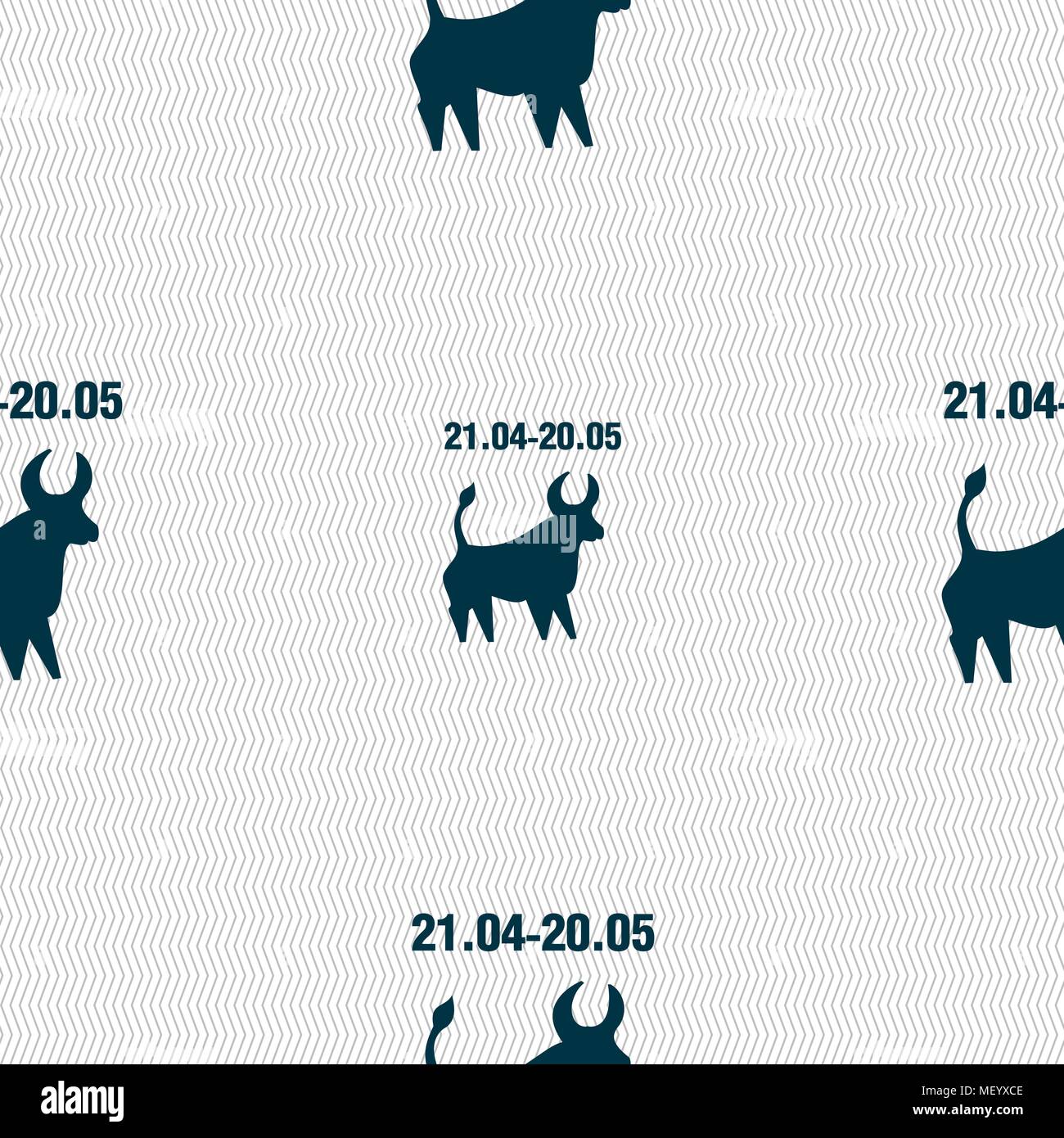 Taurus sign. Seamless pattern with geometric texture. Vector ...