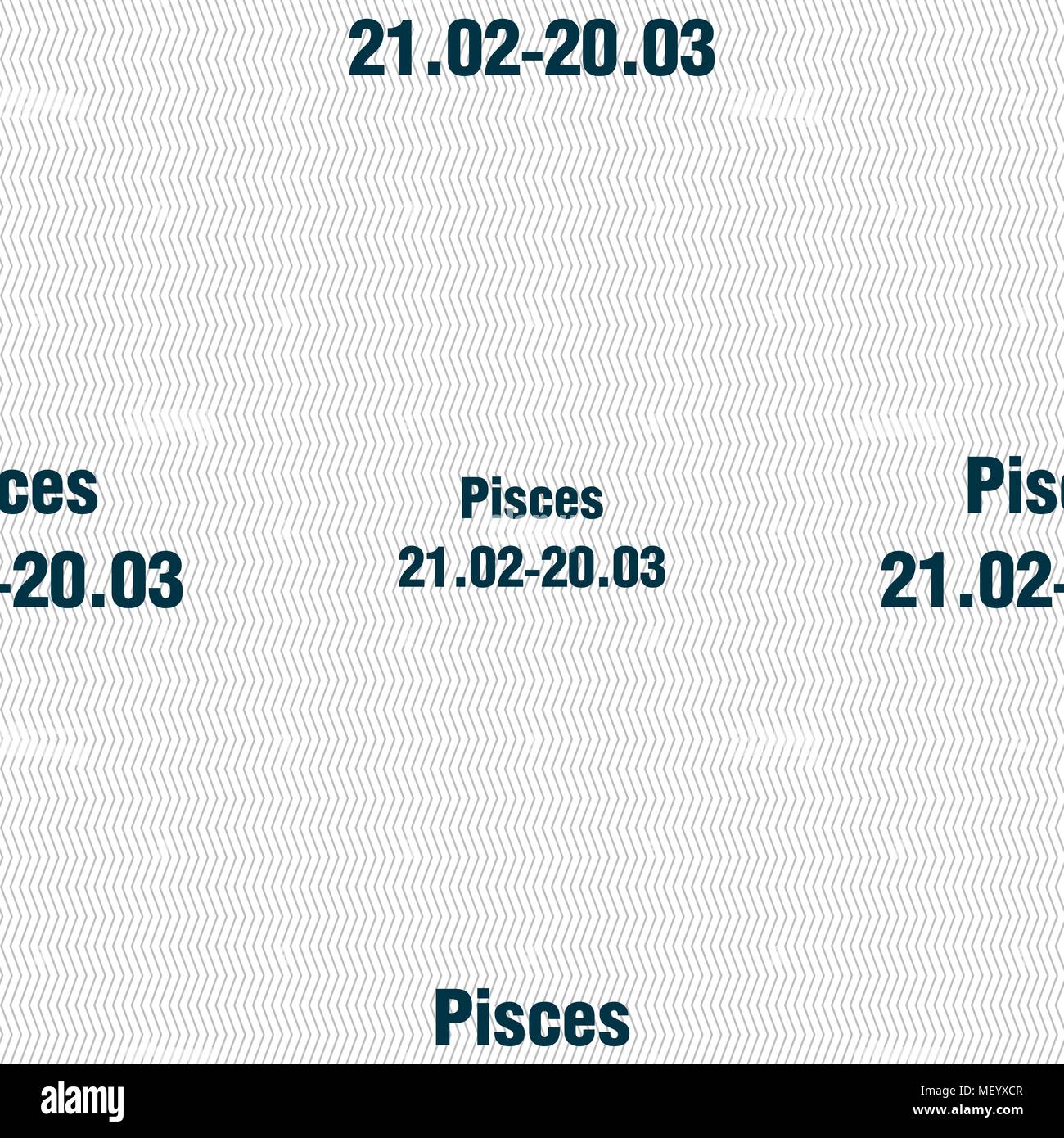Pisces zodiac sign sign. Seamless pattern with geometric texture ...