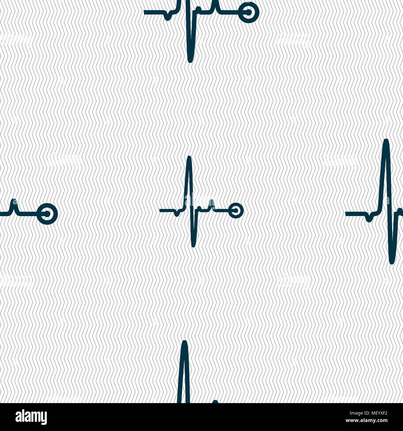 Heartbeat sign. Seamless pattern with geometric texture. Vector ...