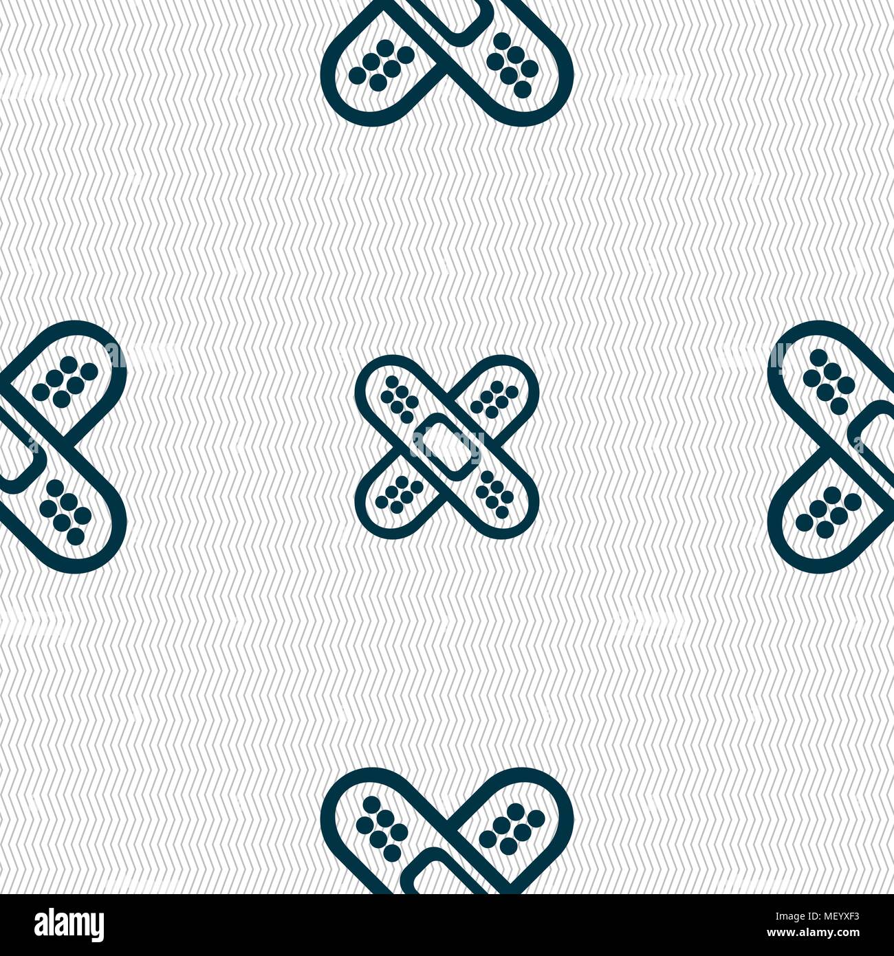 adhesive plaster sign. Seamless pattern with geometric texture. Vector ...