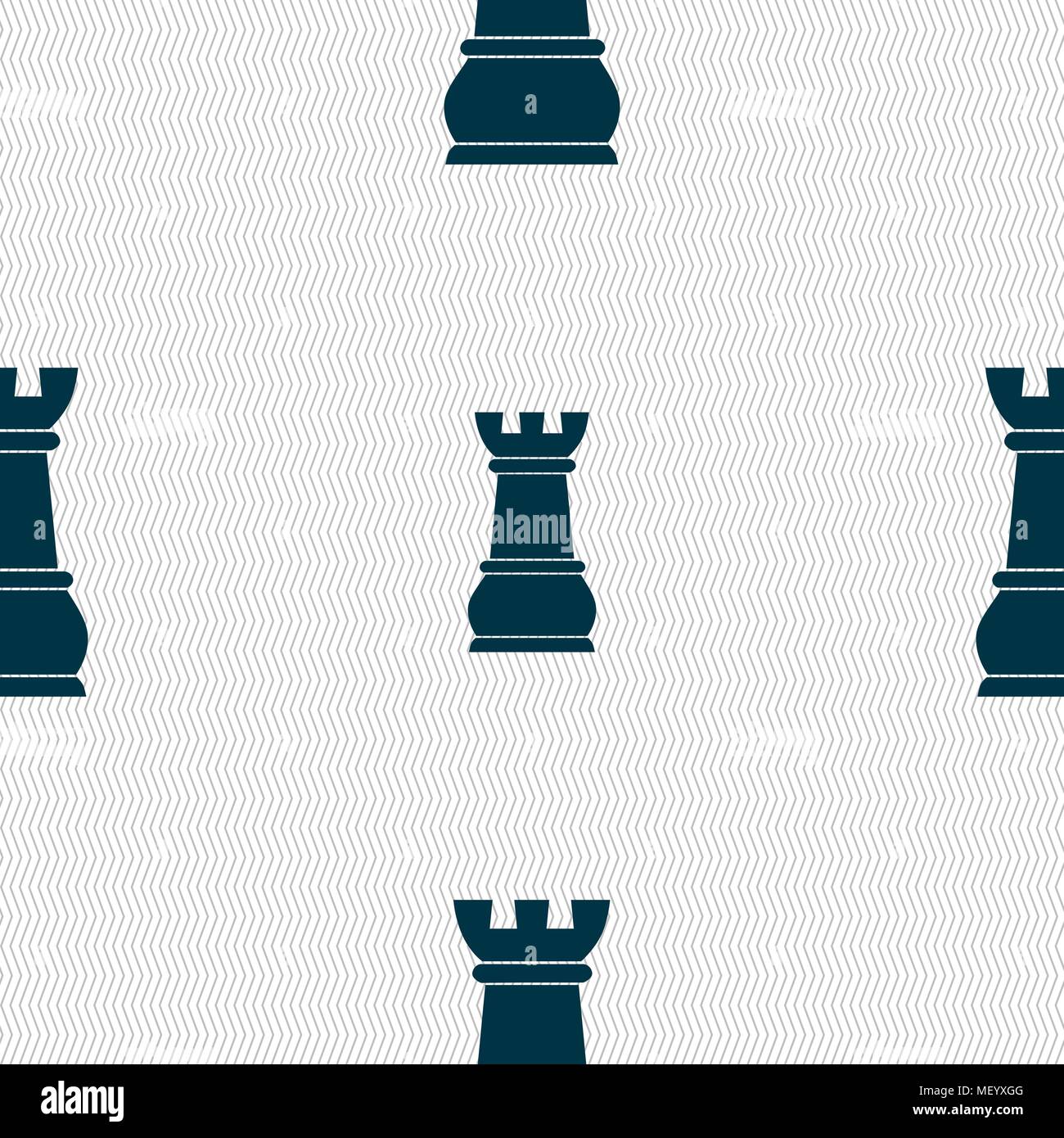 Chess Rook sign. Seamless pattern with geometric texture. Vector ...