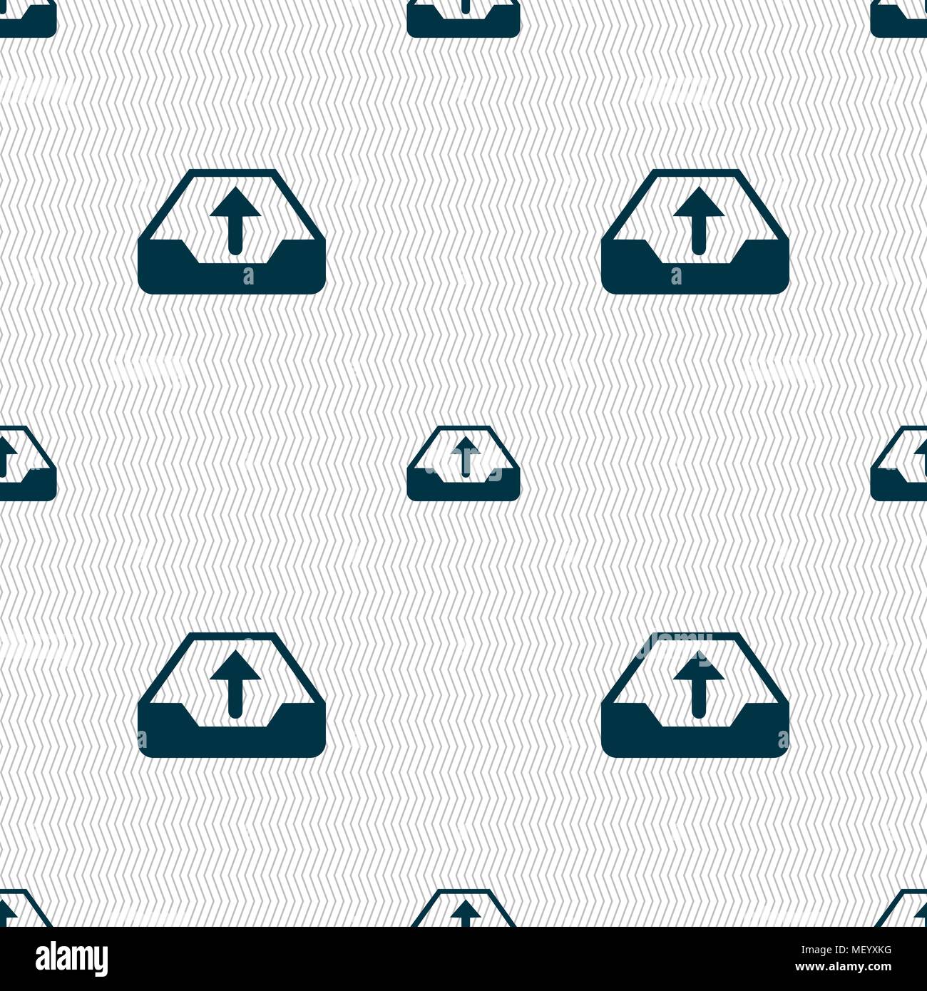 Backup icon sign. Seamless pattern with geometric texture. Vector ...