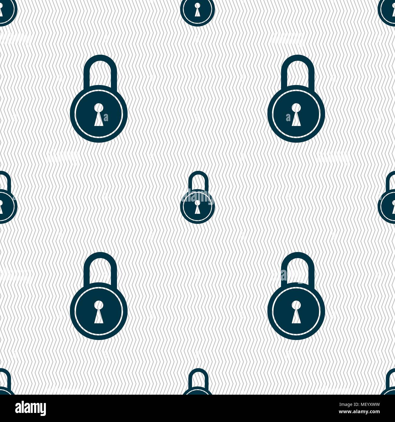 closed lock icon sign. Seamless pattern with geometric texture. Vector illustration Stock Vector ...