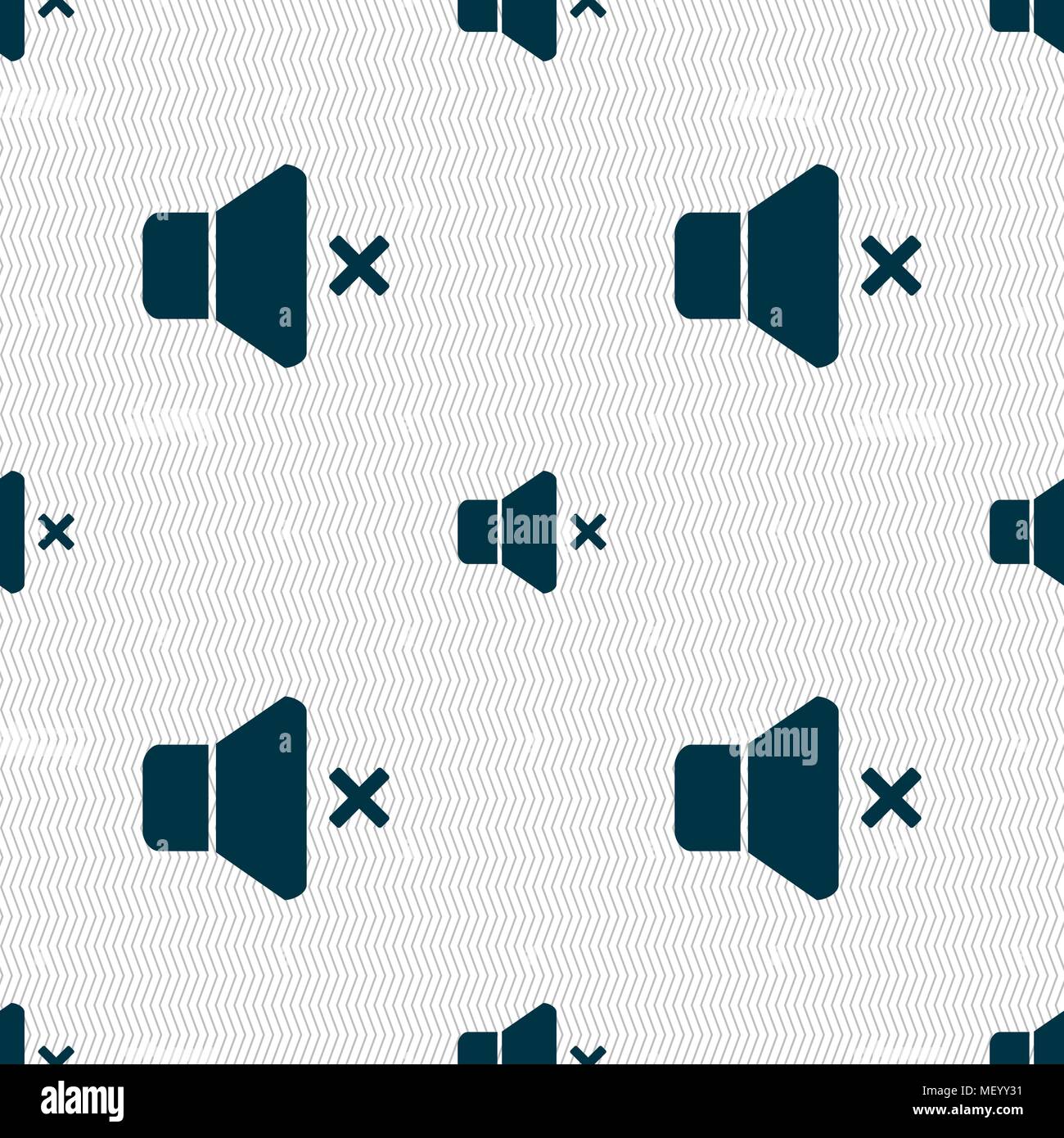 No Volume icon sign. Seamless pattern with geometric texture. Vector ...