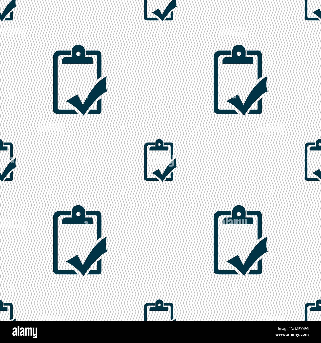 Document grammar control, Test, work complete icon sign. Seamless ...
