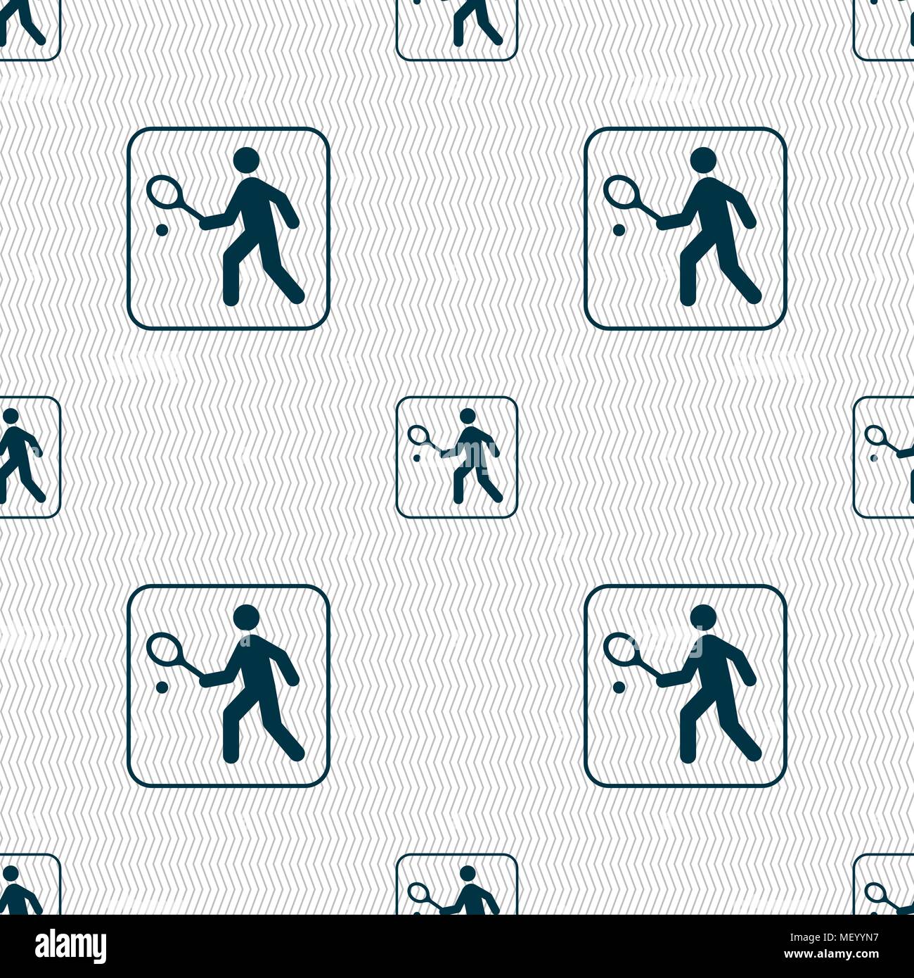 Tennis player sign. Seamless pattern with geometric texture. Vector ...