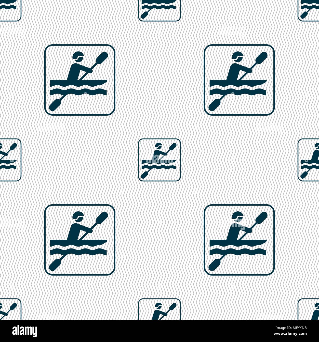 canoeing sign. Seamless pattern with geometric texture. Vector ...