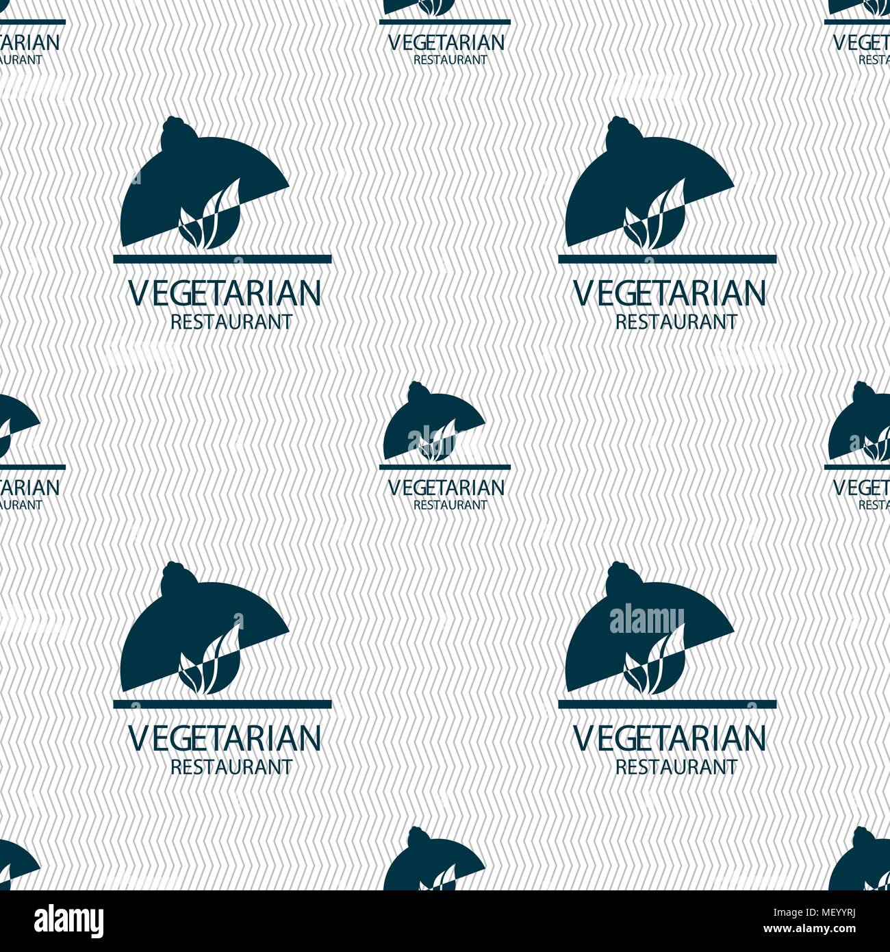 vegetarian restaurant sign. Seamless pattern with geometric texture ...
