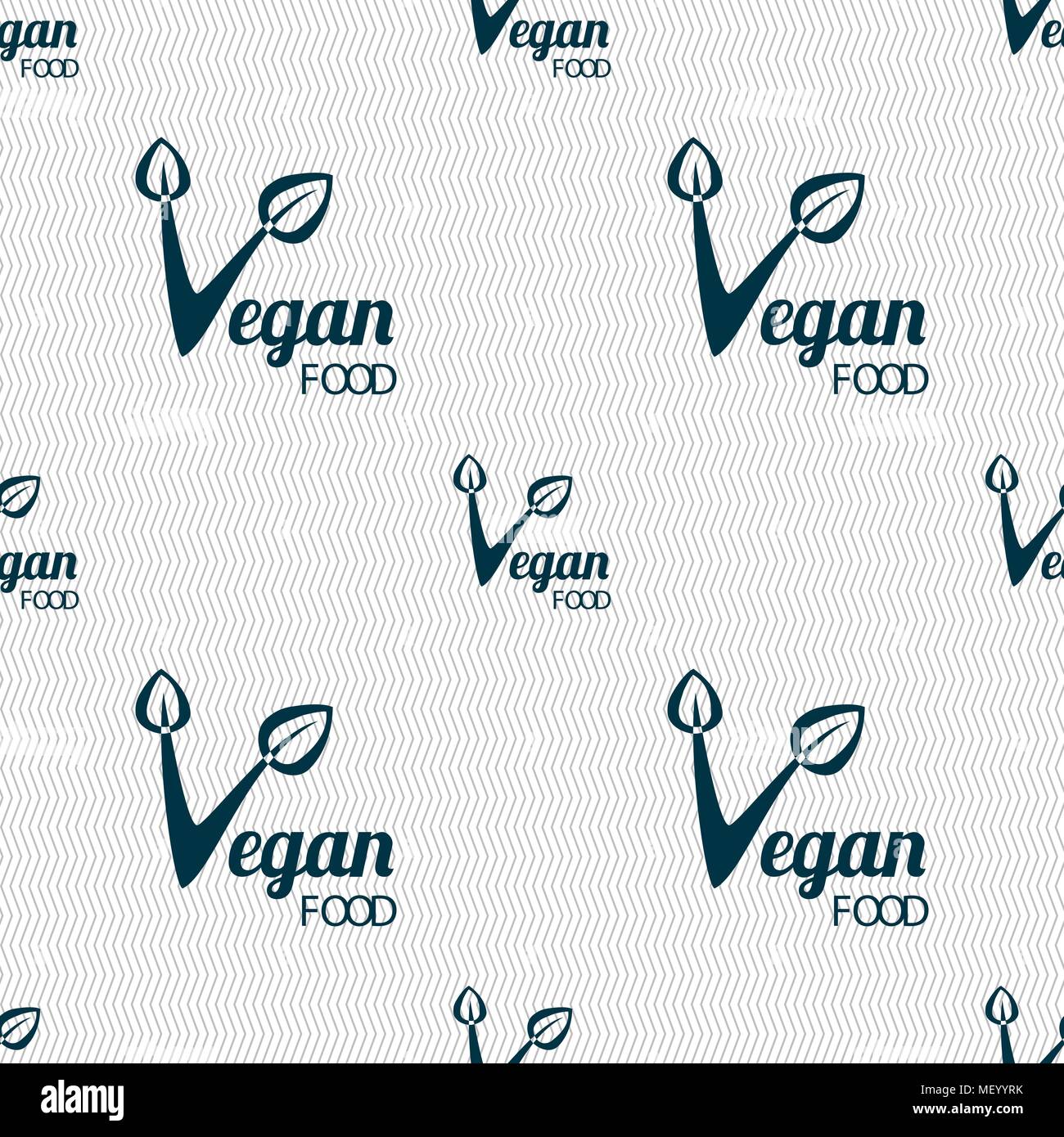 Vegan food graphic design sign. Seamless pattern with geometric texture ...