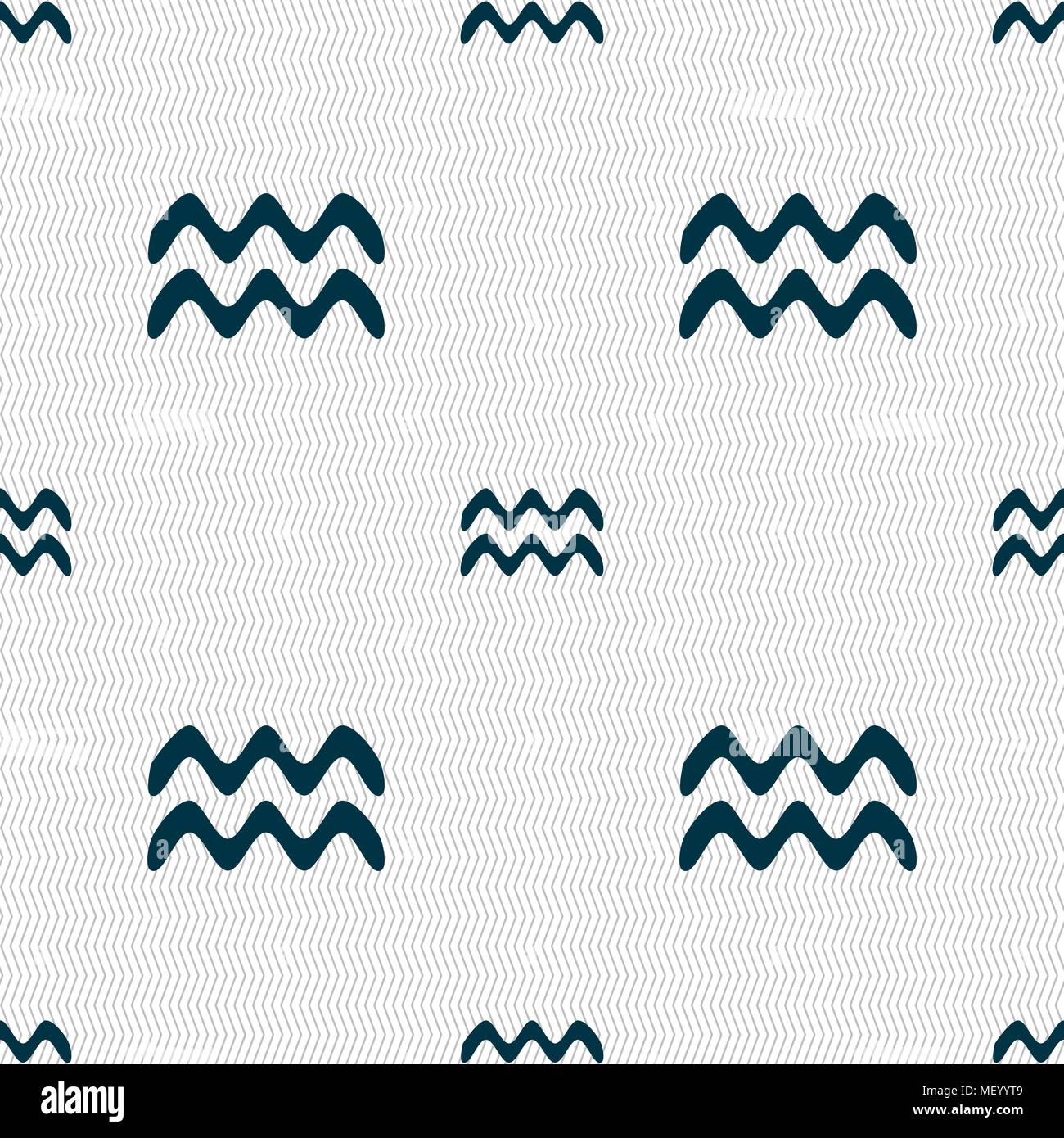Aquarius sign. Seamless pattern with geometric texture. Vector ...