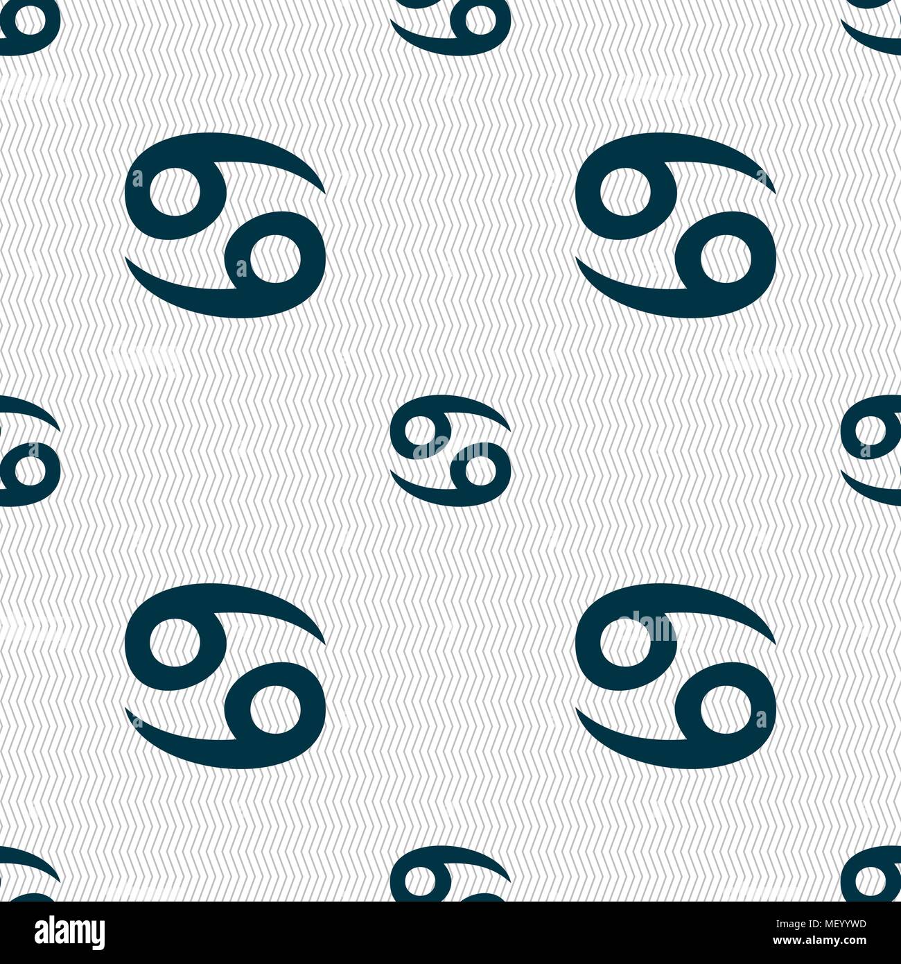 zodiac Cancer sign. Seamless pattern with geometric texture. Vector ...