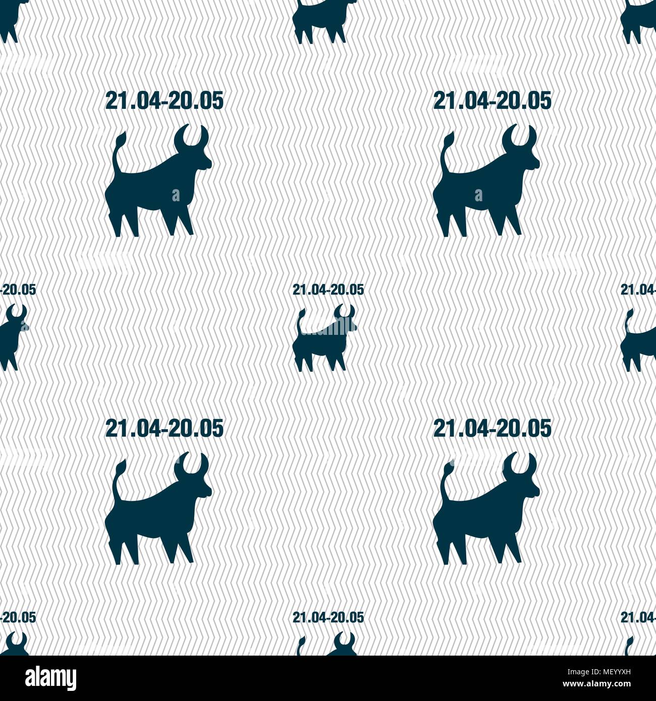 Taurus sign. Seamless pattern with geometric texture. Vector ...