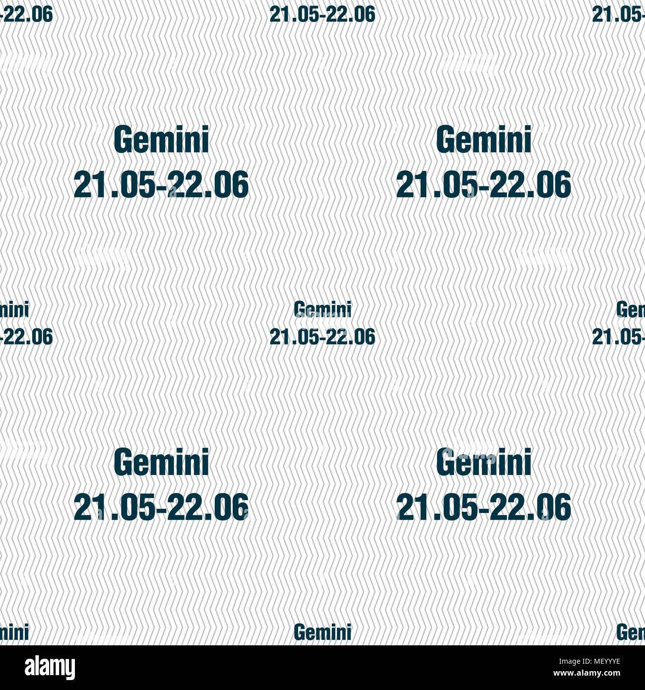 Gemini sign. Seamless pattern with geometric texture. Vector ...