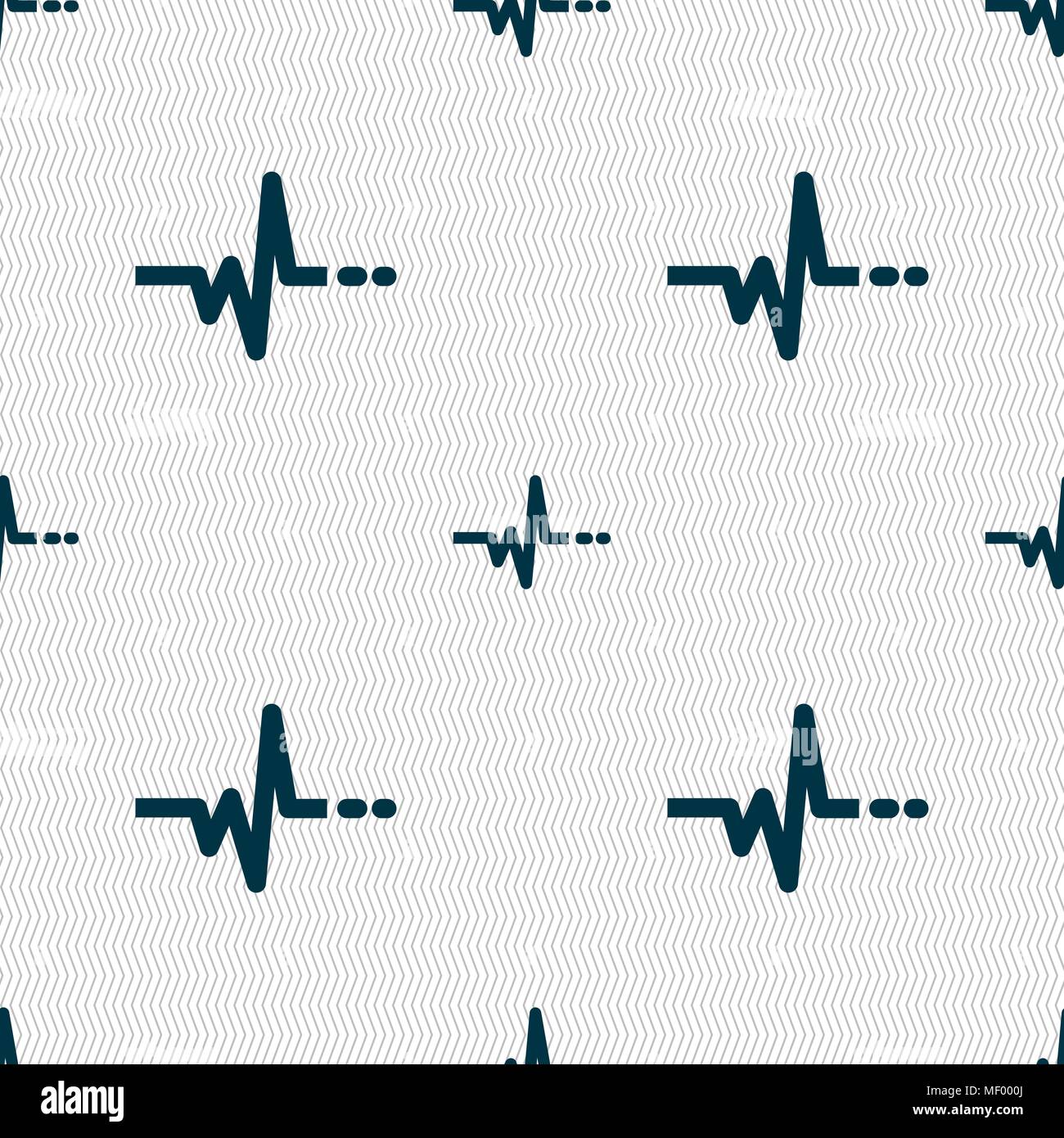 pulse sign. Seamless pattern with geometric texture. Vector ...