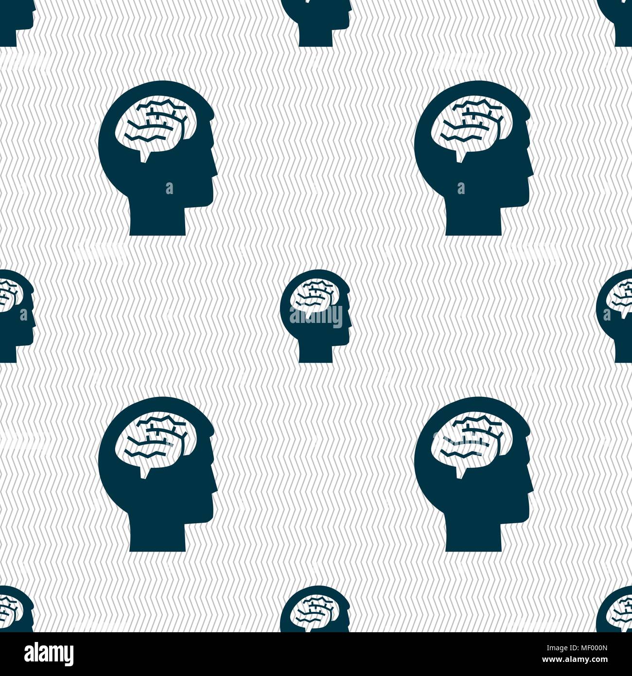 Brain sign. Seamless pattern with geometric texture. Vector ...