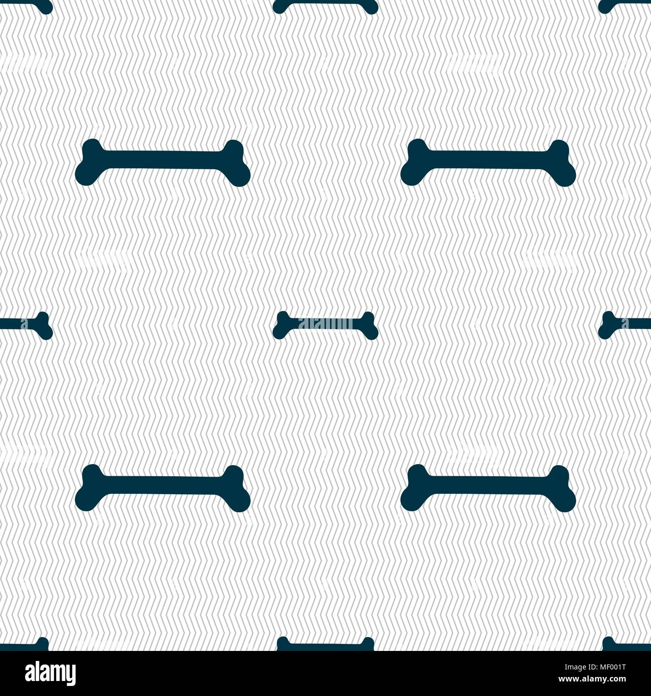 Dog bone sign. Seamless pattern with geometric texture. Vector ...