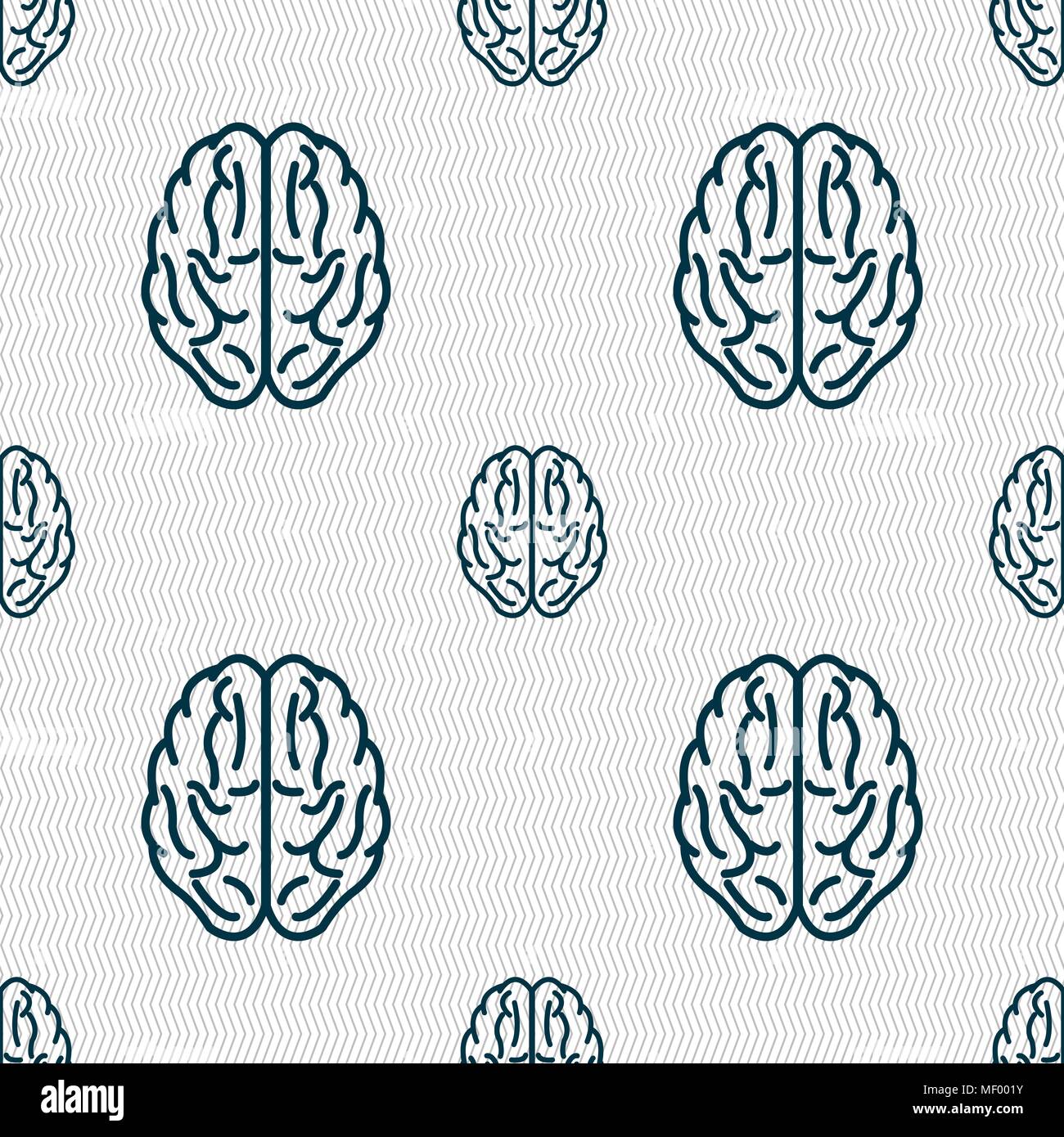 Brain sign. Seamless pattern with geometric texture. Vector ...
