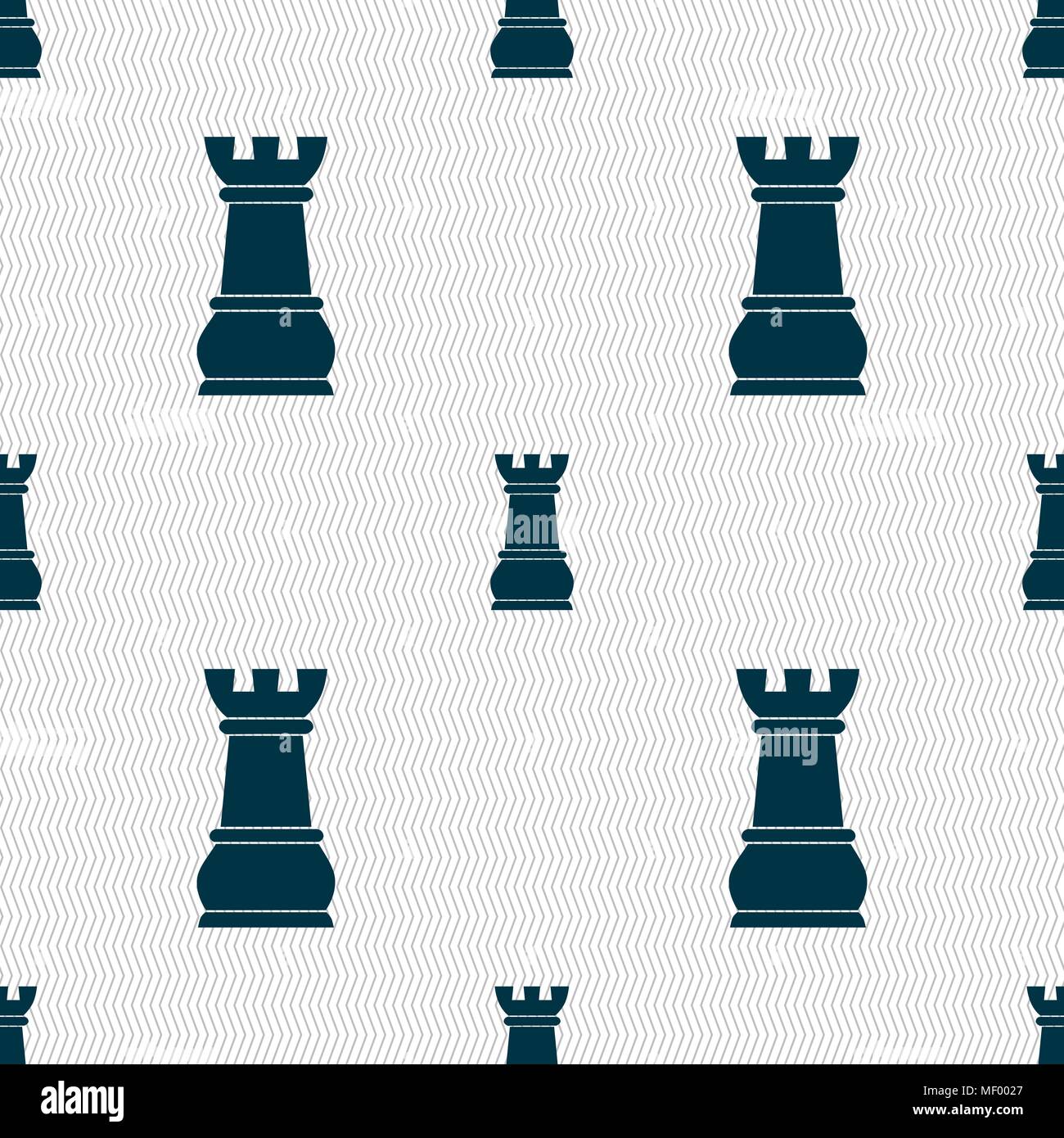 Chess Rook sign. Seamless pattern with geometric texture. Vector illustration Stock Vector Image ...