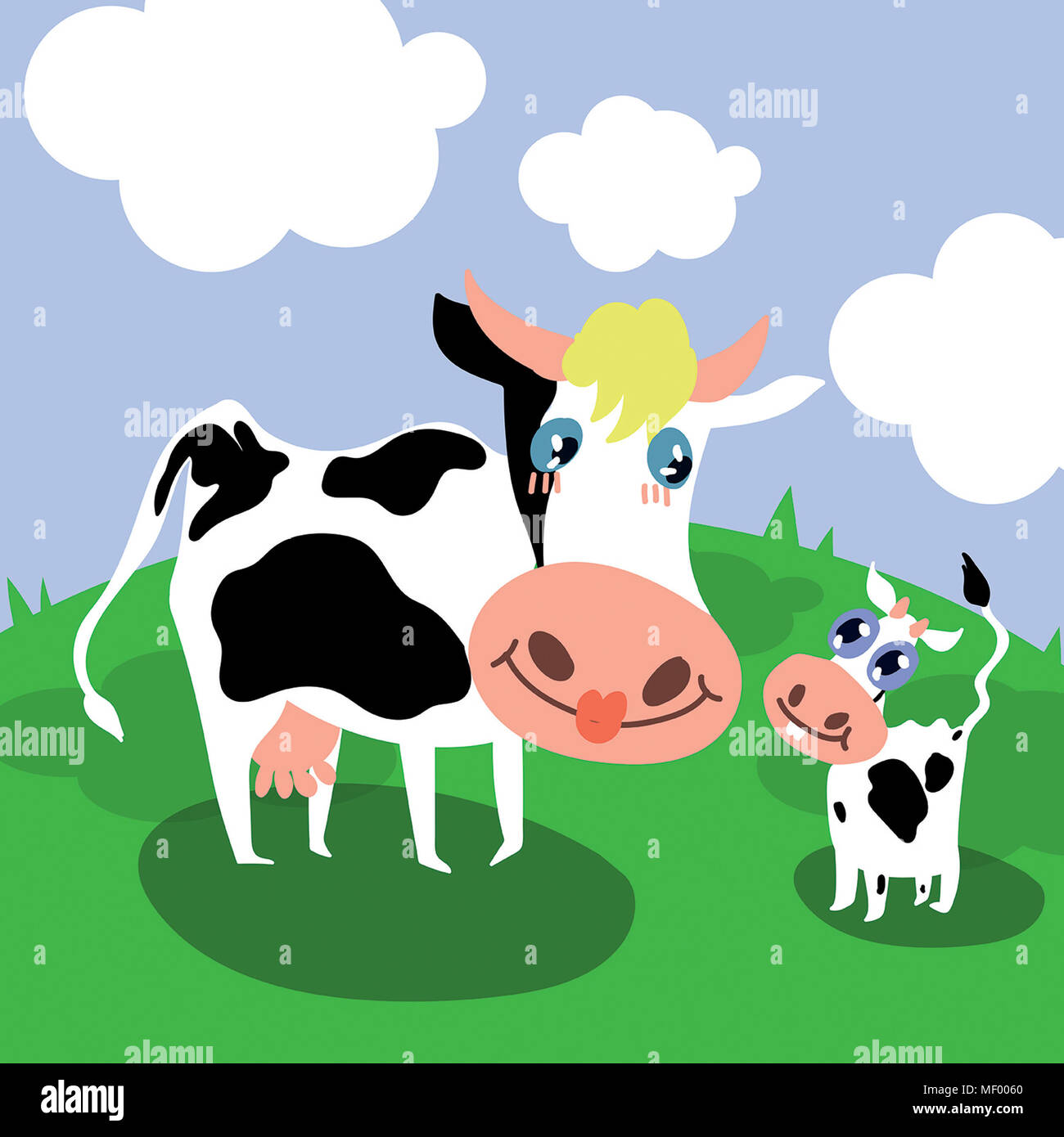 Cow field drawing hi-res stock photography and images - Alamy