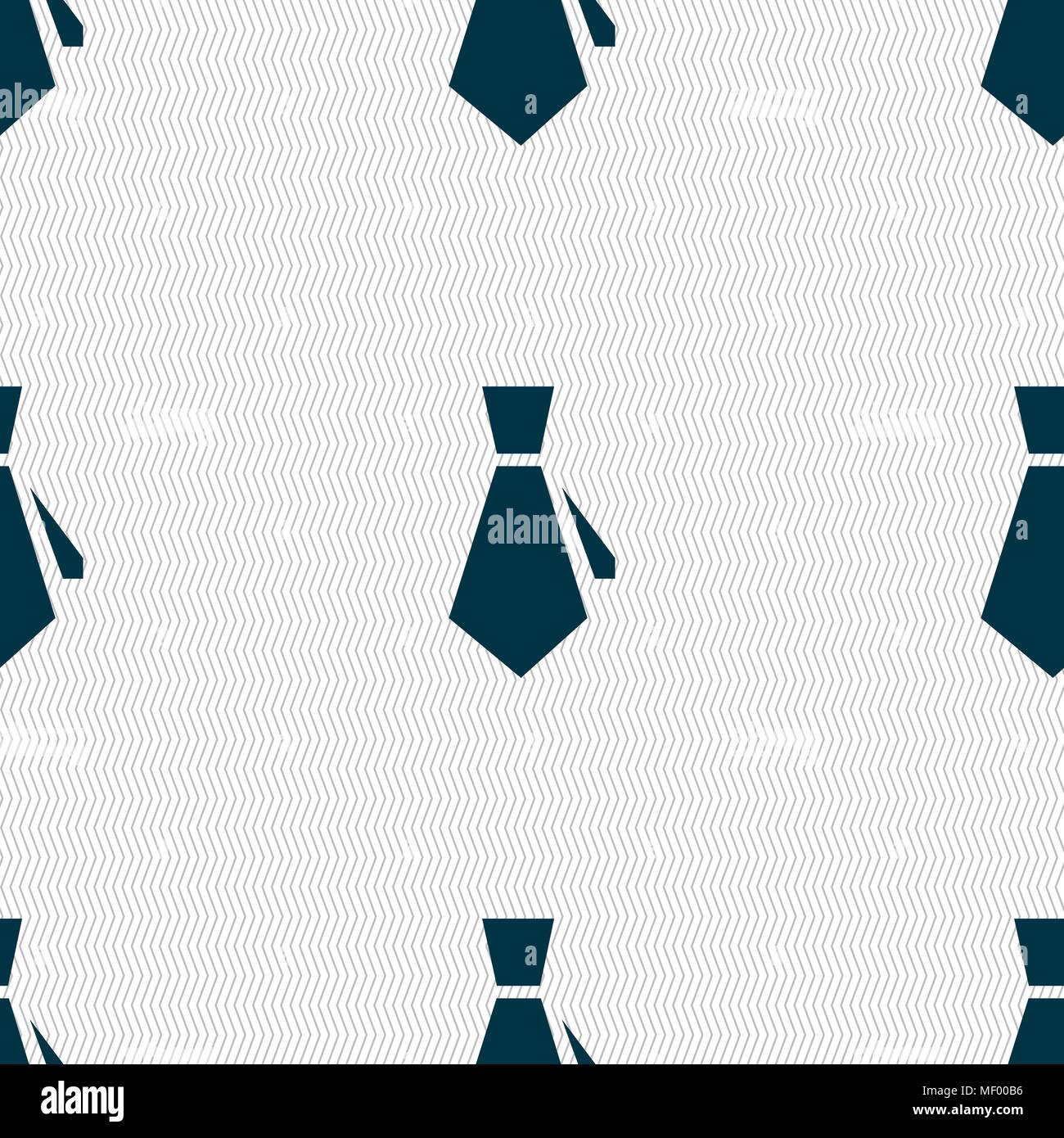 tie icon sign. Seamless pattern with geometric texture. Vector ...
