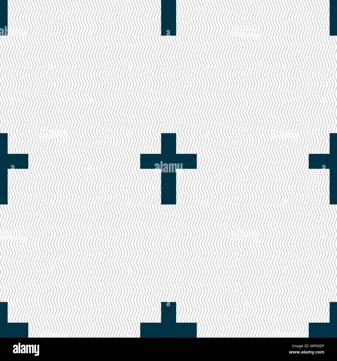 religious cross, Christian icon sign. Seamless pattern with geometric ...