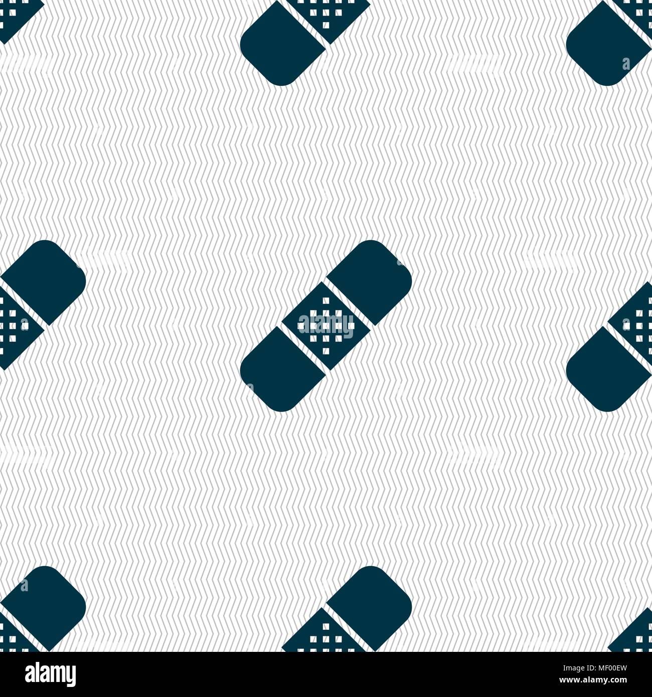 Plaster icon sign. Seamless pattern with geometric texture. Vector ...