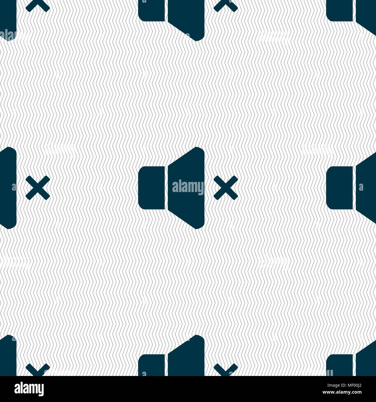 No Volume icon sign. Seamless pattern with geometric texture. Vector ...