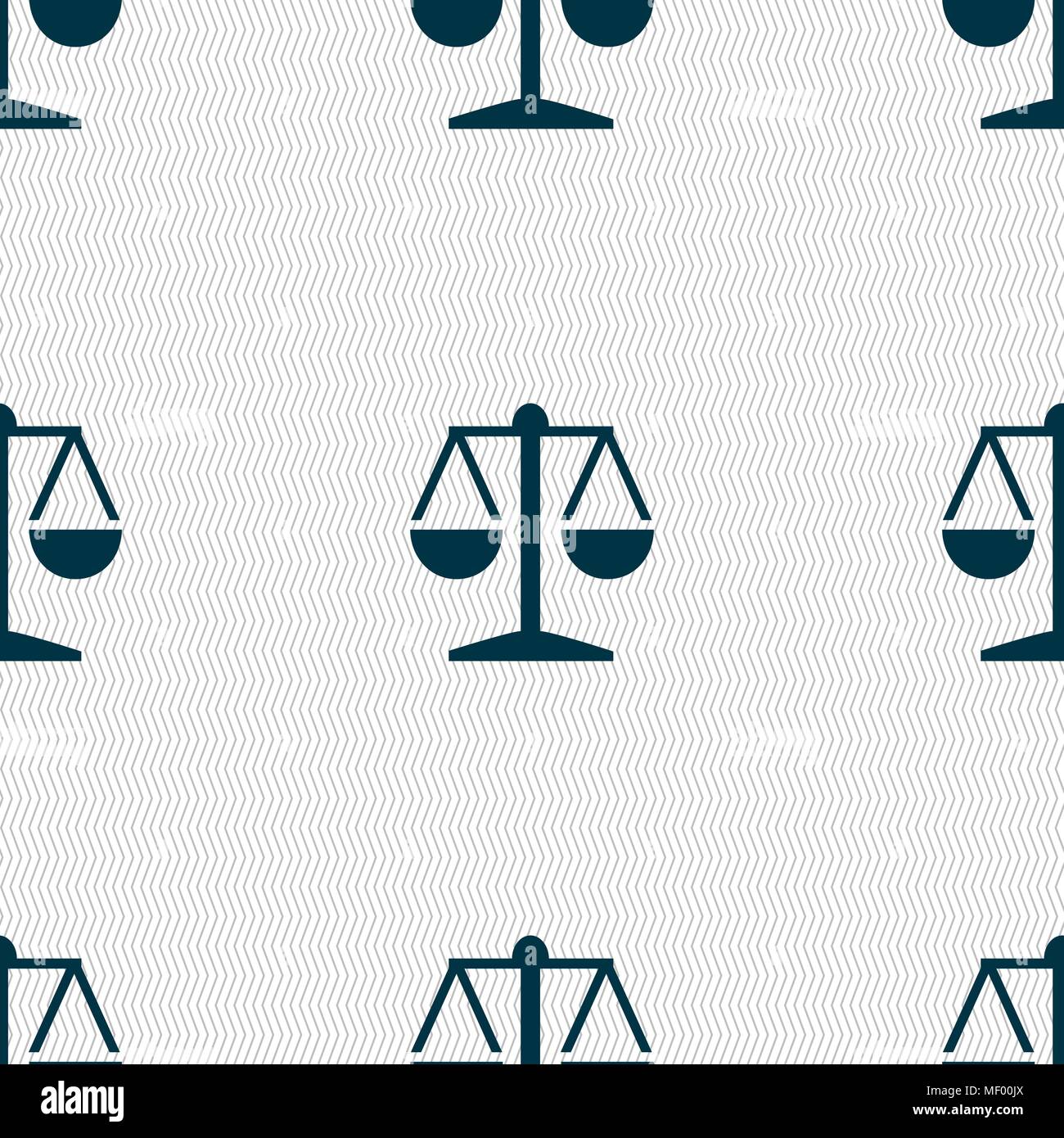Libra icon sign. Seamless pattern with geometric texture. Vector ...
