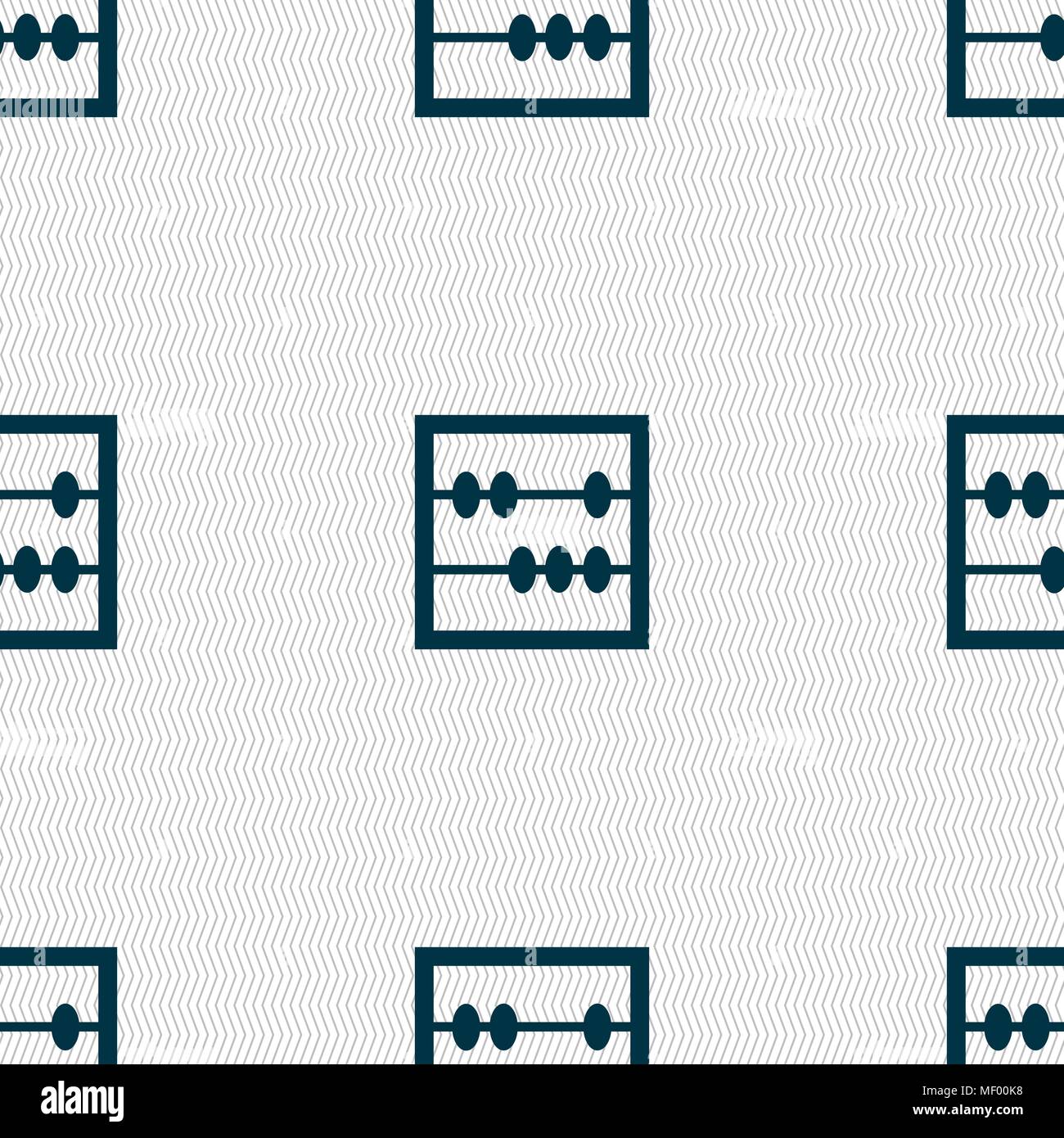 Abacus Icon Sign Seamless Pattern With Geometric Texture Vector Illustration Stock Vector