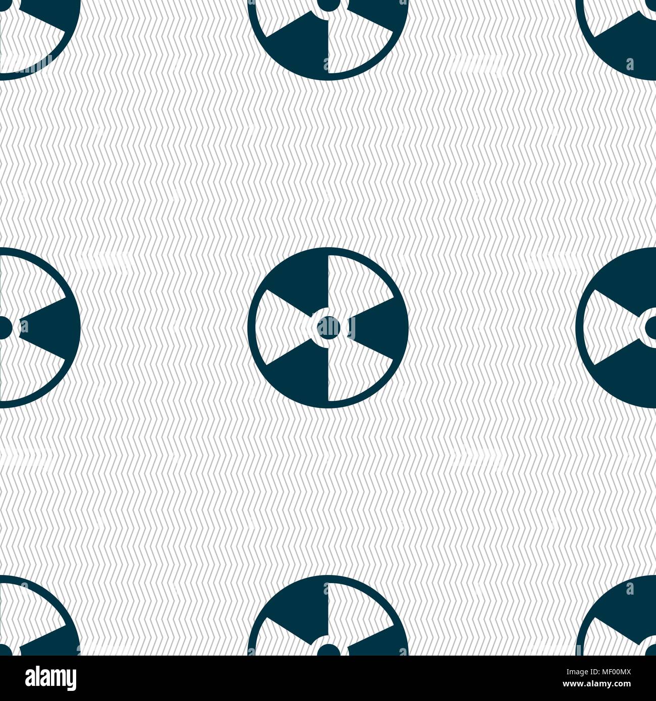 radioactive icon sign. Seamless pattern with geometric texture. Vector ...