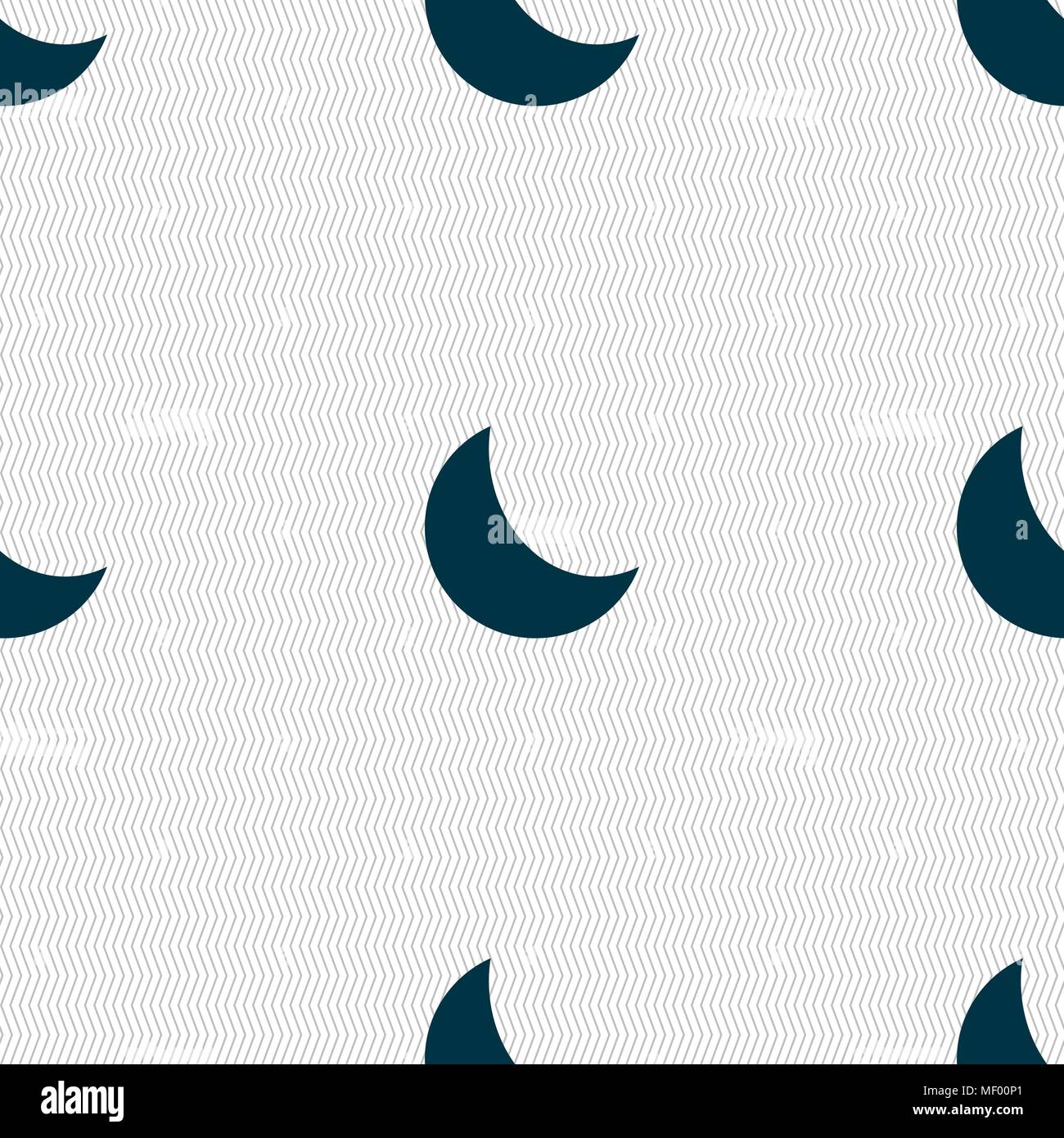 moon icon sign. Seamless pattern with geometric texture. Vector ...