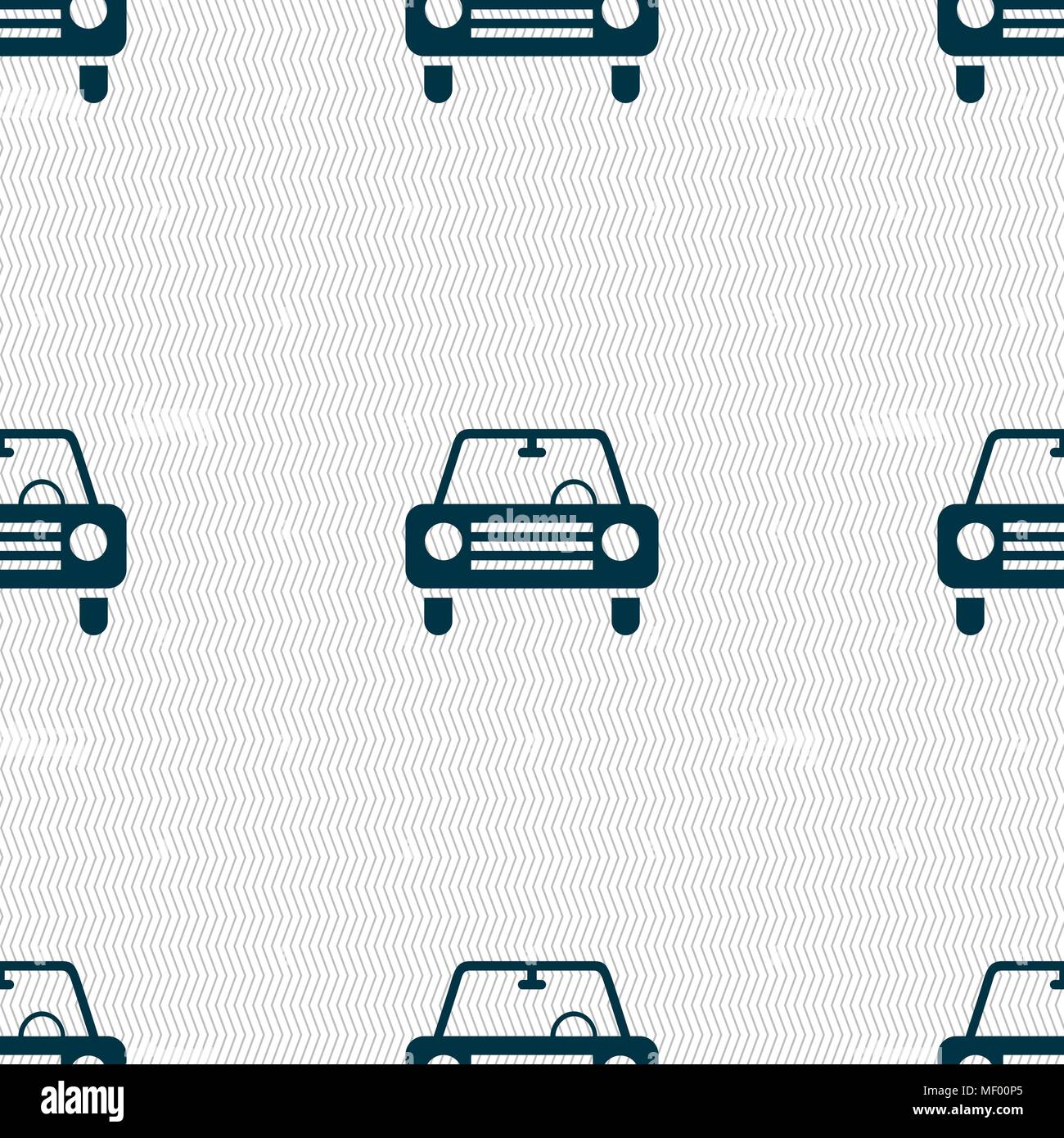car icon sign. Seamless pattern with geometric texture. Vector ...