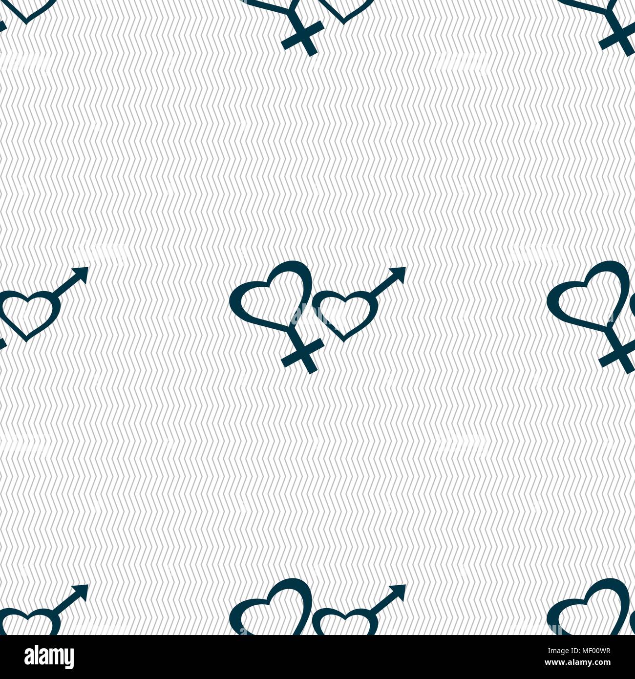 Male and female icon sign. Seamless pattern with geometric texture ...