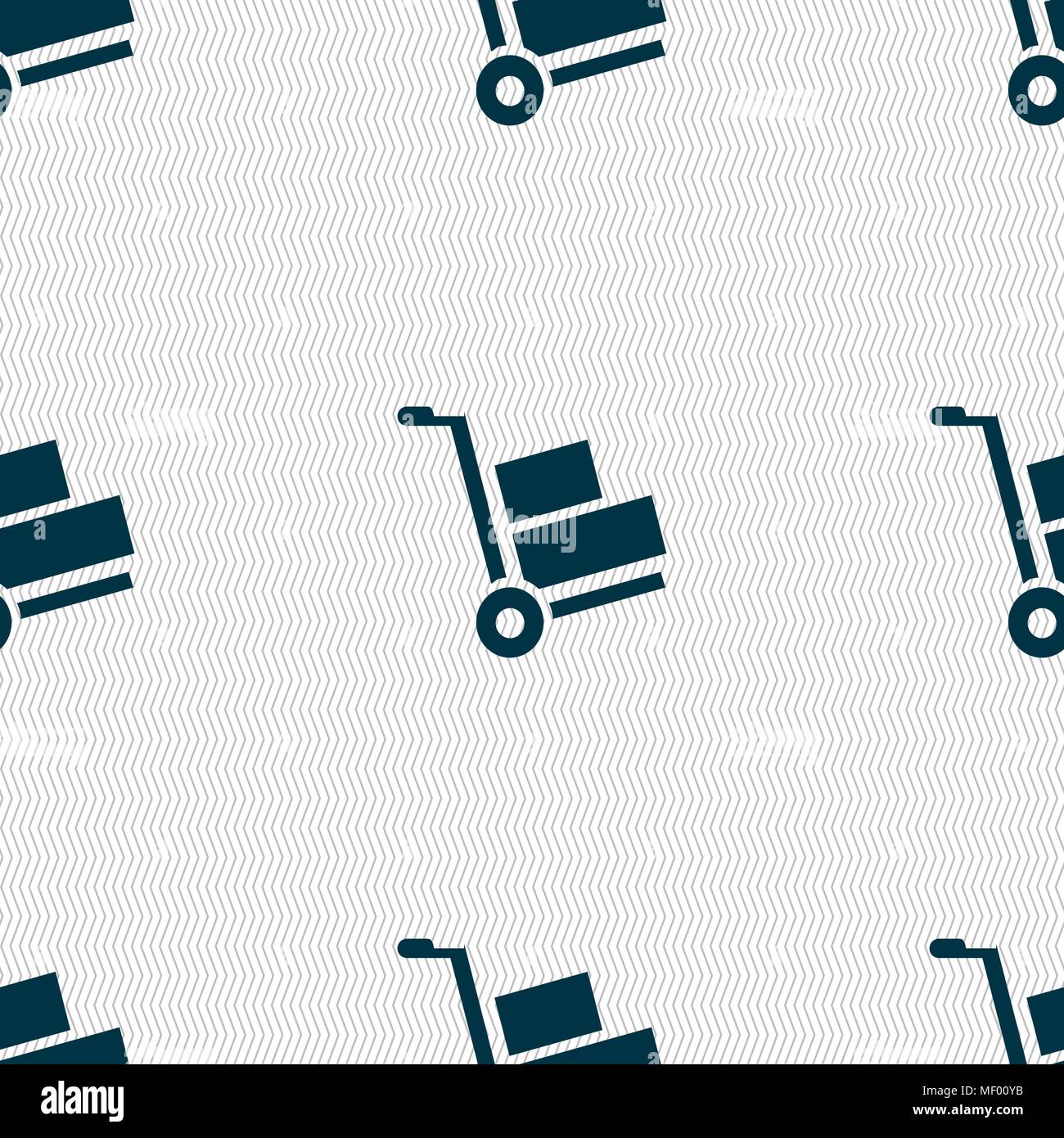 Loader icon sign. Seamless pattern with geometric texture. Vector ...