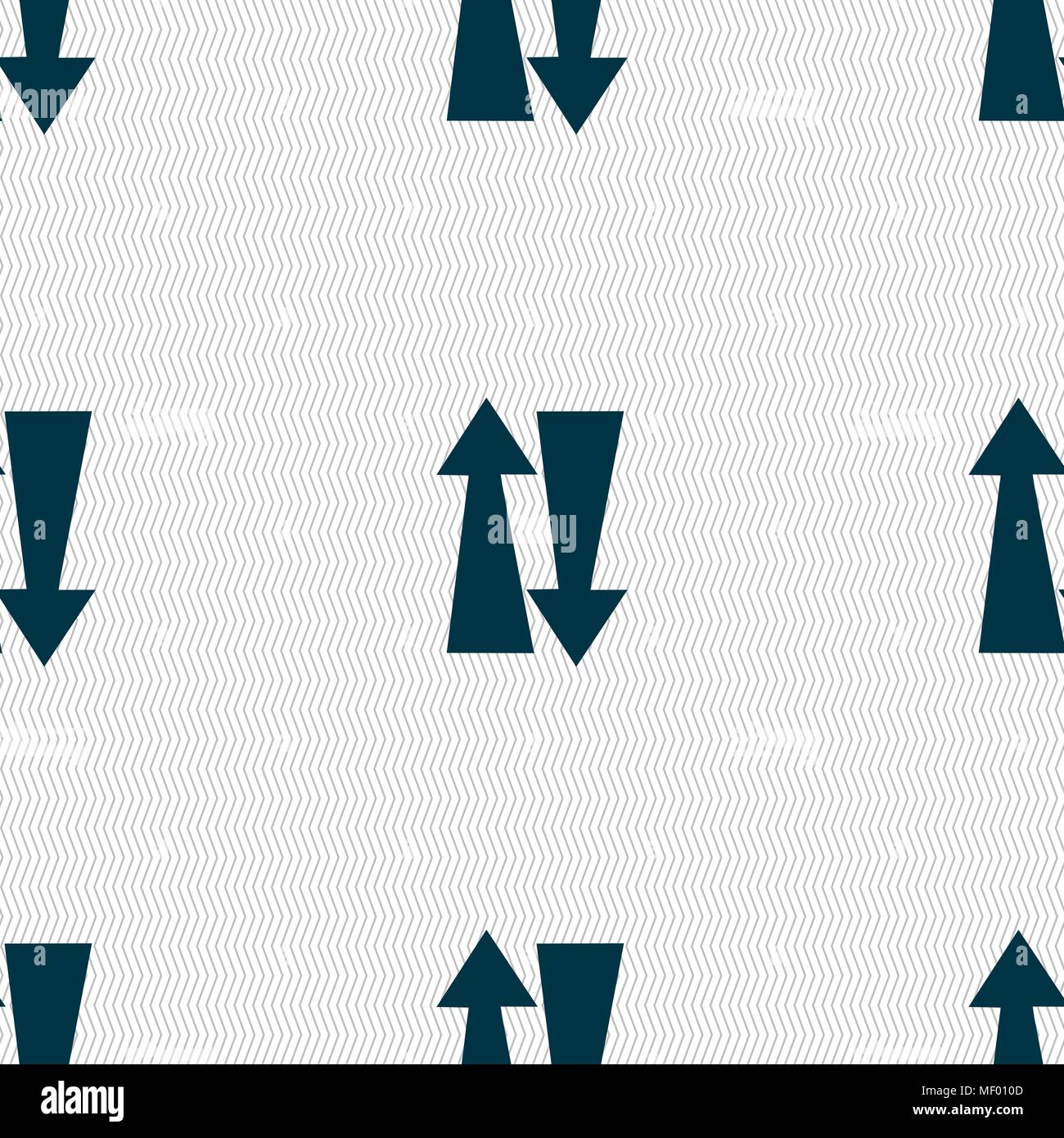 Two way traffic, icon sign. Seamless pattern with geometric texture ...